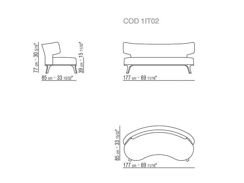 DROP | Small sofa Drop Collection By Mood by Flexform design Roberto Lazzeroni