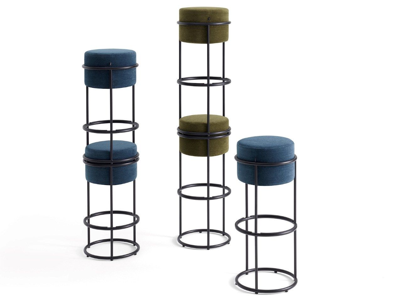 DROP Fabric barstool with footrest By COR | design Pauline Deltour