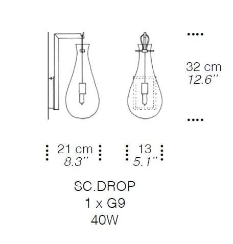 DROP | Wall light By Veronese design Patrick Naggar