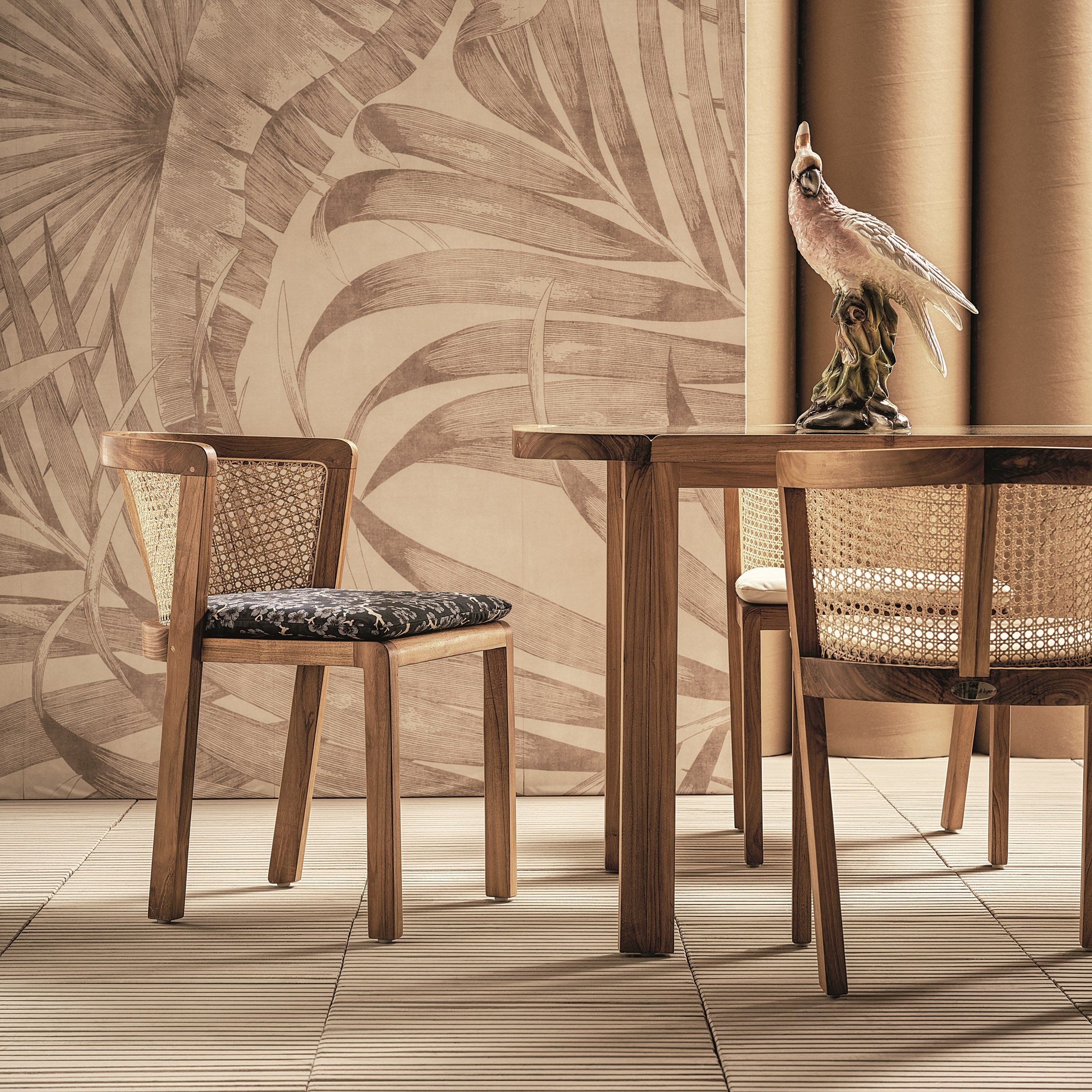 DUAL Rattan garden chair By Il Giardino di Legno