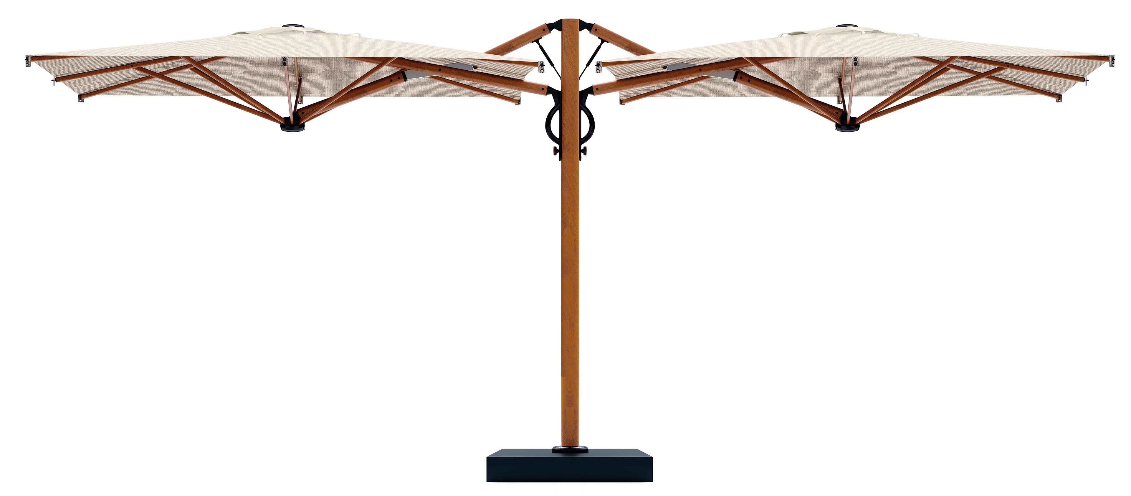 DUAL-V TIMBER Garden umbrella By Scolaro Parasol