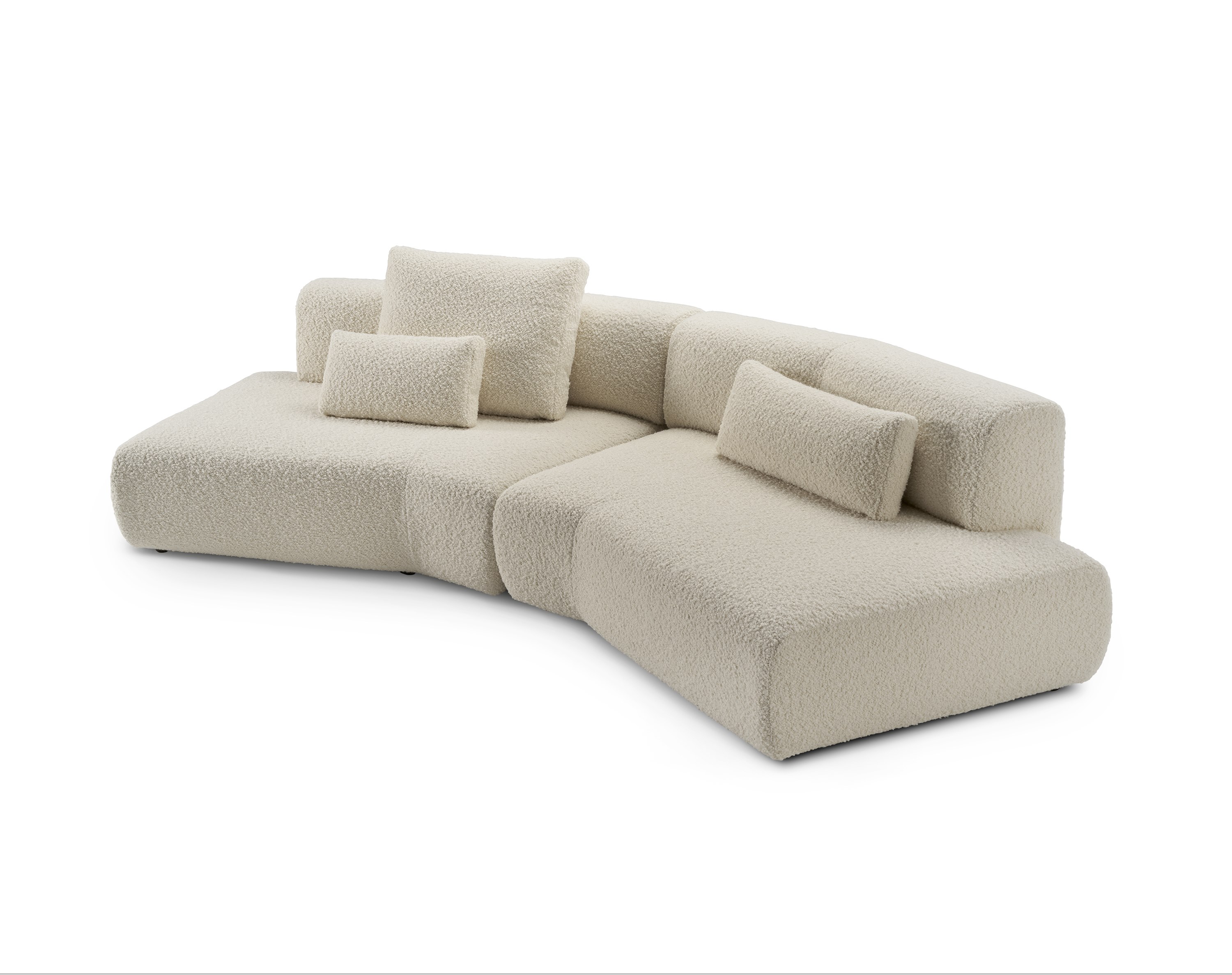 DUO MAXI Modular curved cotton sofa By Sancal | design Rafa García
