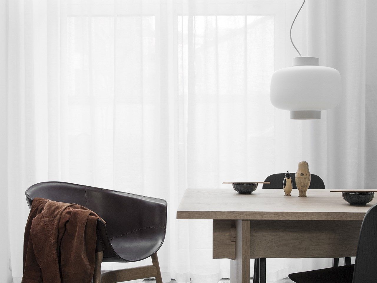 Blown glass pendant lamp DUSK By Hem design Sylvain Willenz