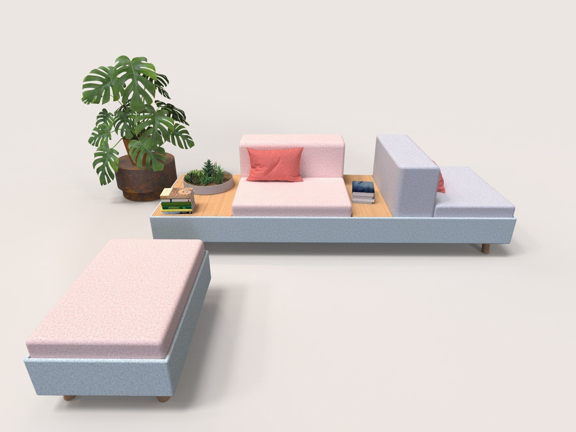 Sectional modular fabric sofa DYNAMIC SOFA By Addon Furniture