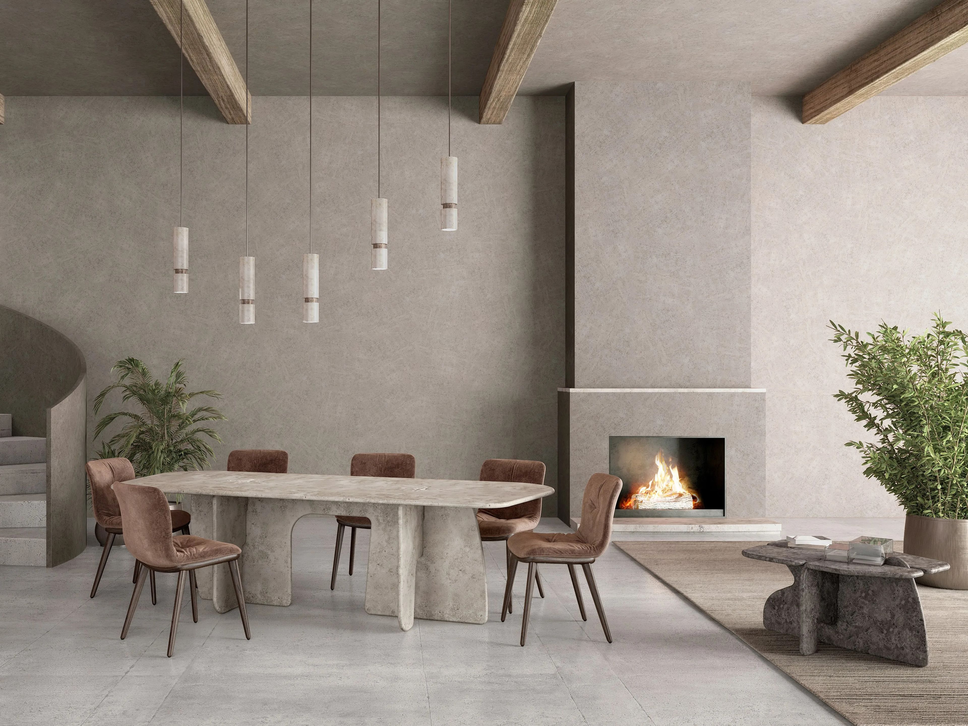 LAMÉ Rectangular natural stone table By Davani | design INC ...