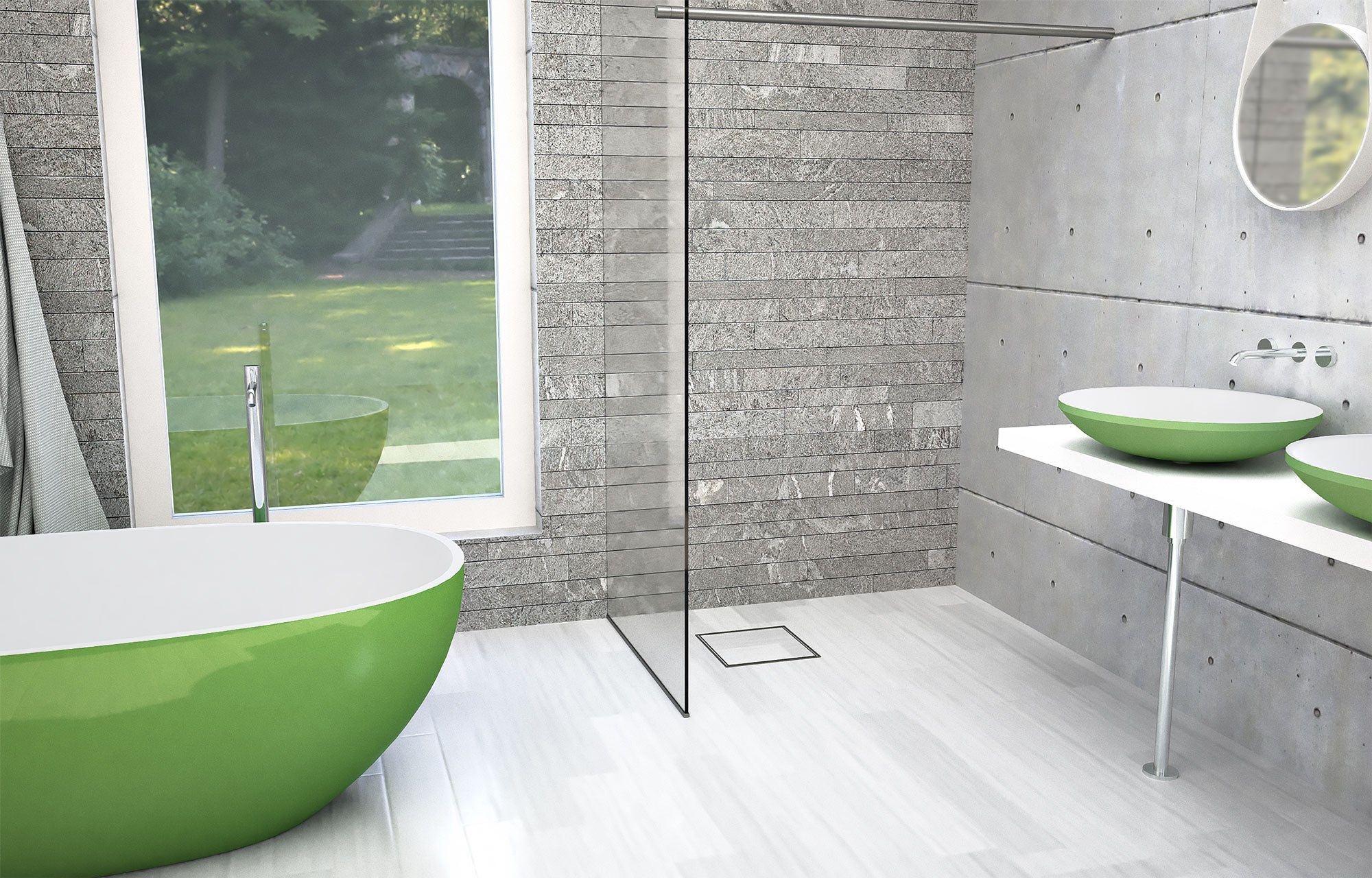 Rigole de douche en acier inoxydable DEFLOW Q By OMP