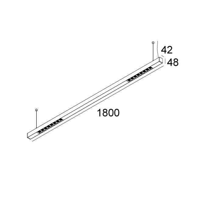 INFORM 40 SQ 180 DOWN DIM5 LED metal ceiling lamp By Deltalight