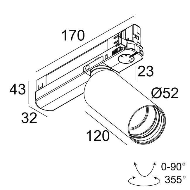 SPY 52 ADM Track-Light By Delta Light