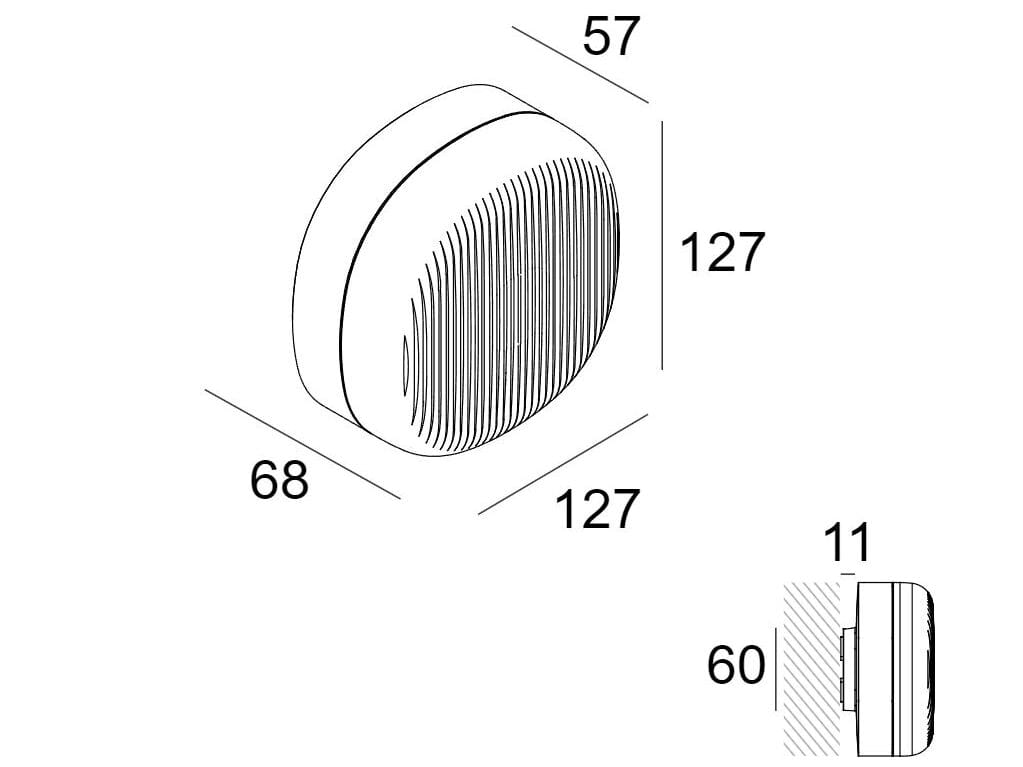 NEBBIA 12 Wall lamp By Deltalight
