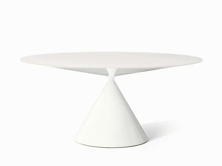 CLAY Round table with crystal top By Desalto | design Marc Krusin