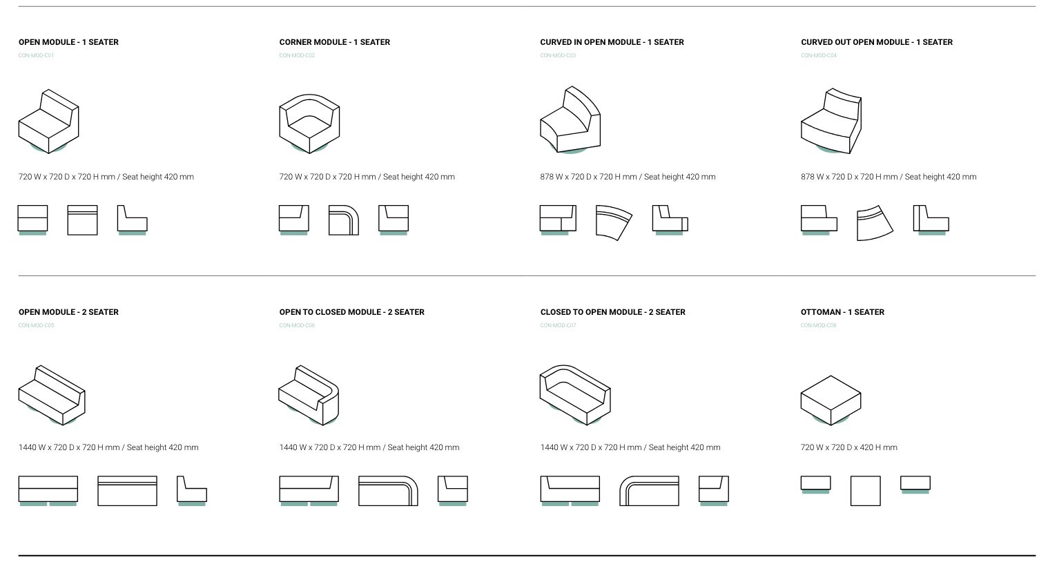 CONFETTI MODULAR LOUNGE 5 Sofa By DesignByThem