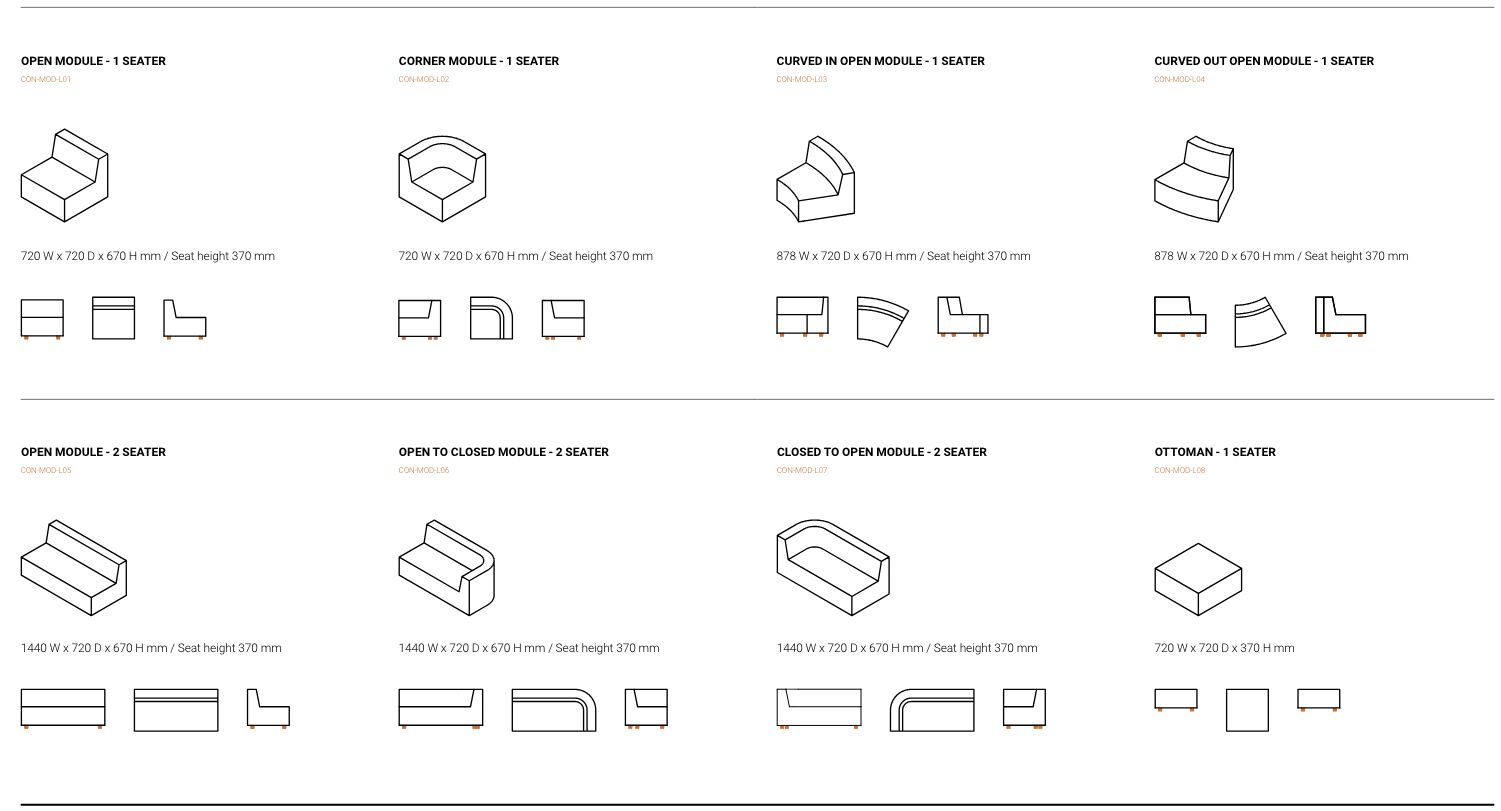 CONFETTI MODULAR LOUNGE 5 Sofa By DesignByThem