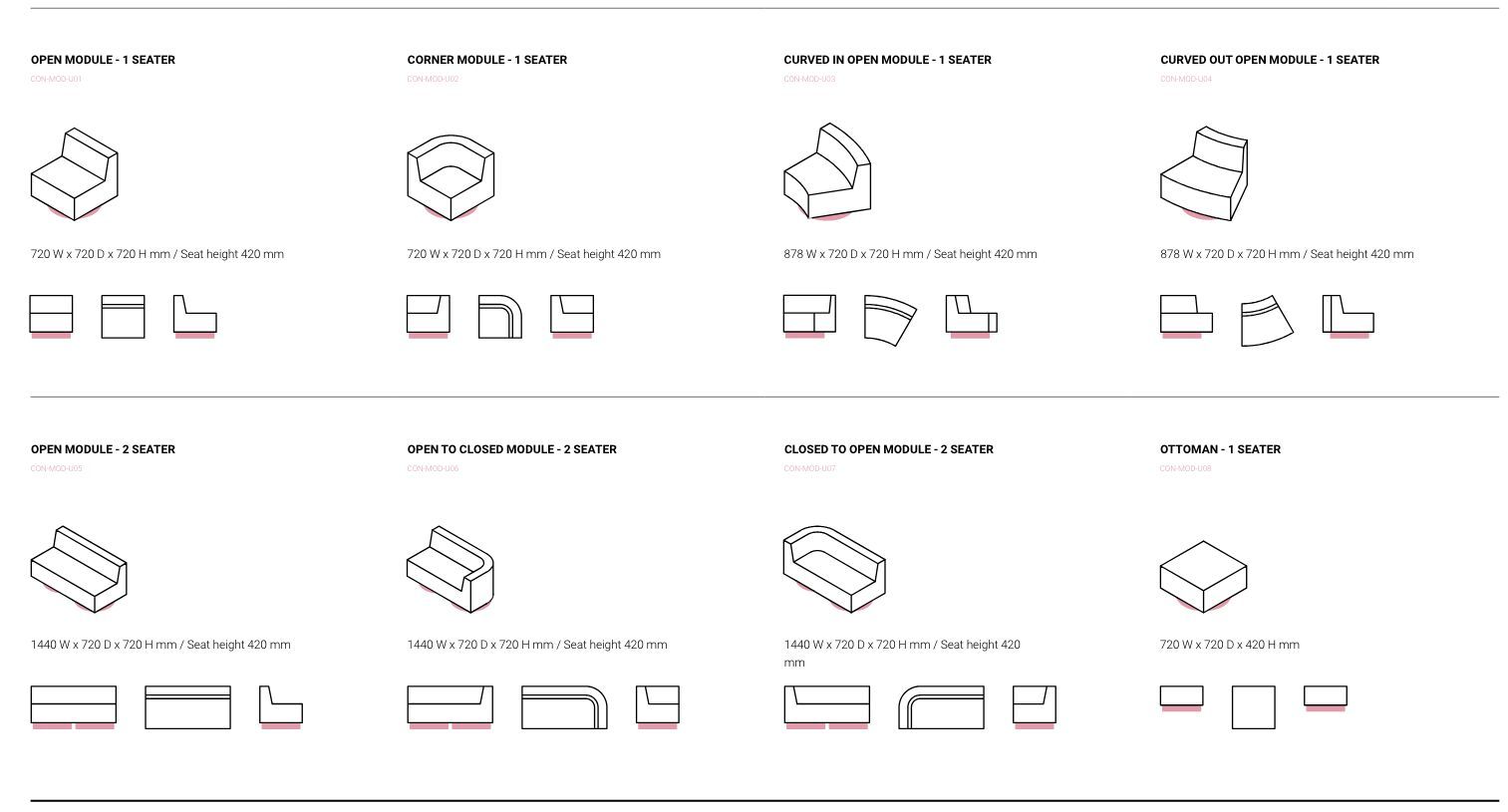 CONFETTI MODULAR LOUNGE 8 Canapé modulable composable By DesignByThem