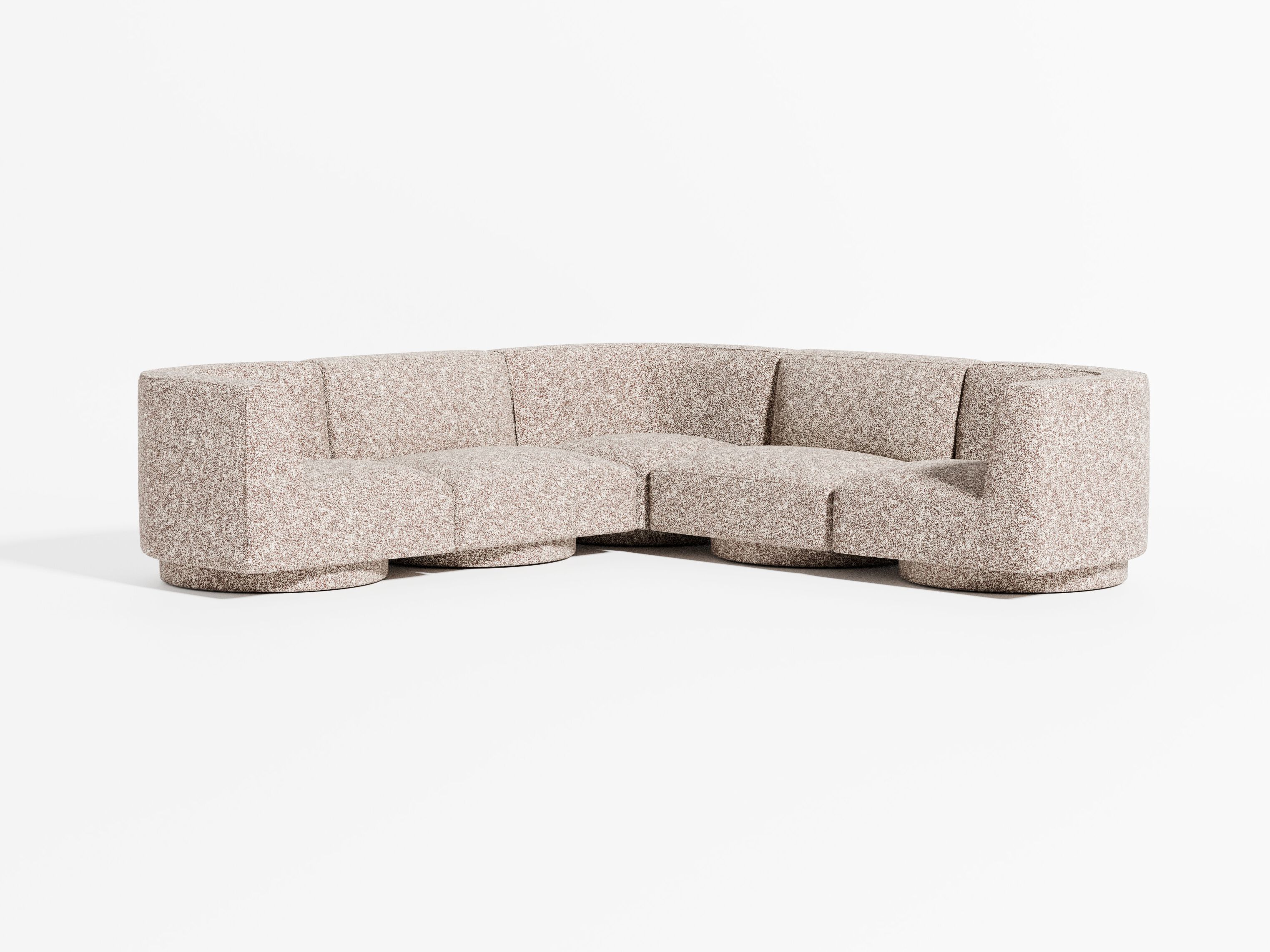 CONFETTI SOFT MODULAR LOUNGE - 5 SEATER CORNER Sofa By DESIGN BY THEM