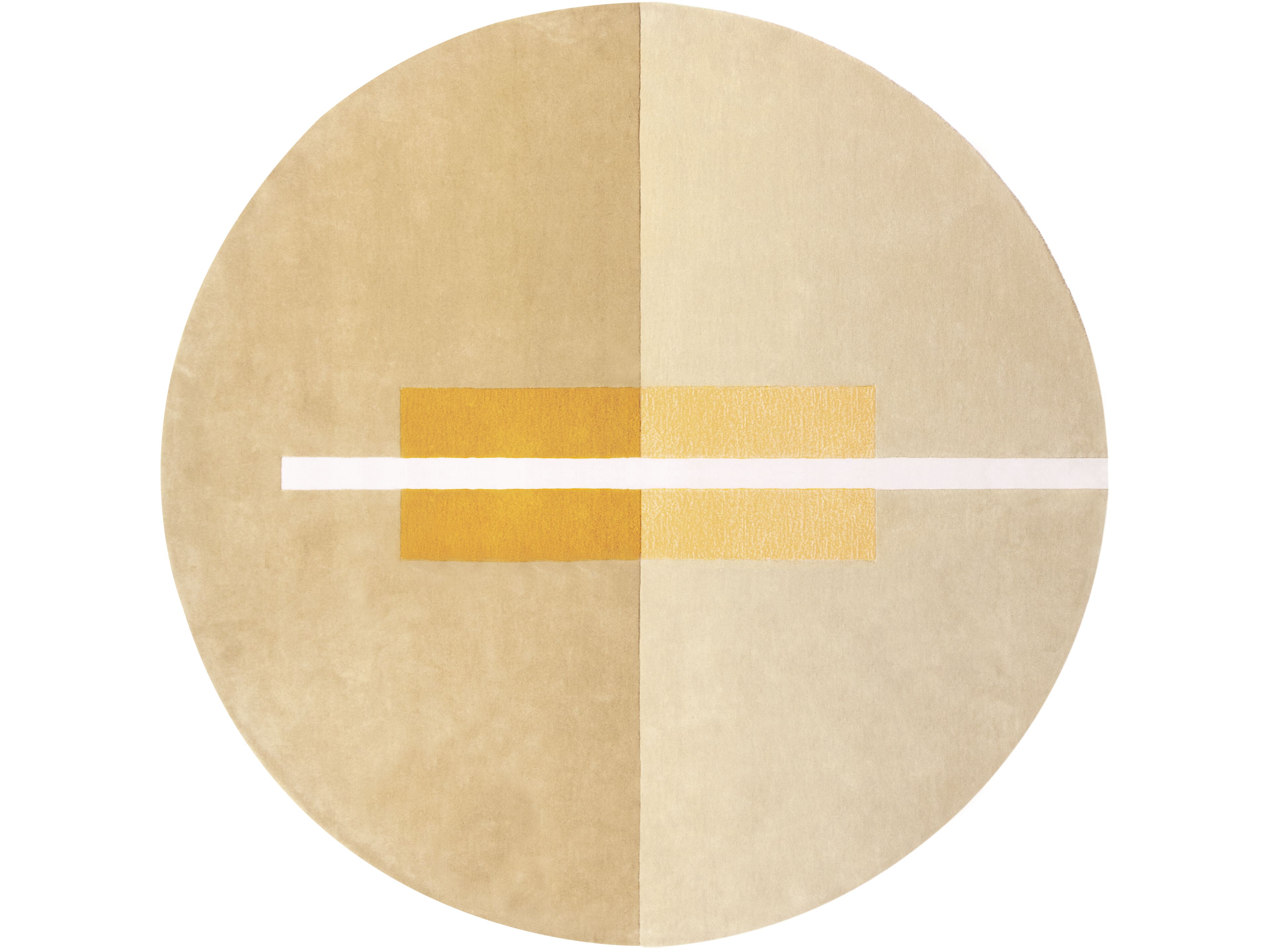 OVERLAY CIRCLE MUSTARD - NO FRINGE Rug By DesignByThem