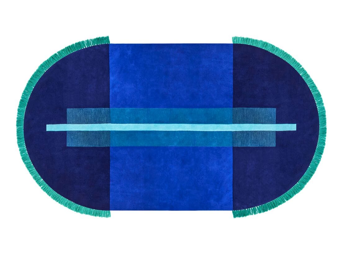 OVERLAY PILL BLUE Rug By DesignByThem