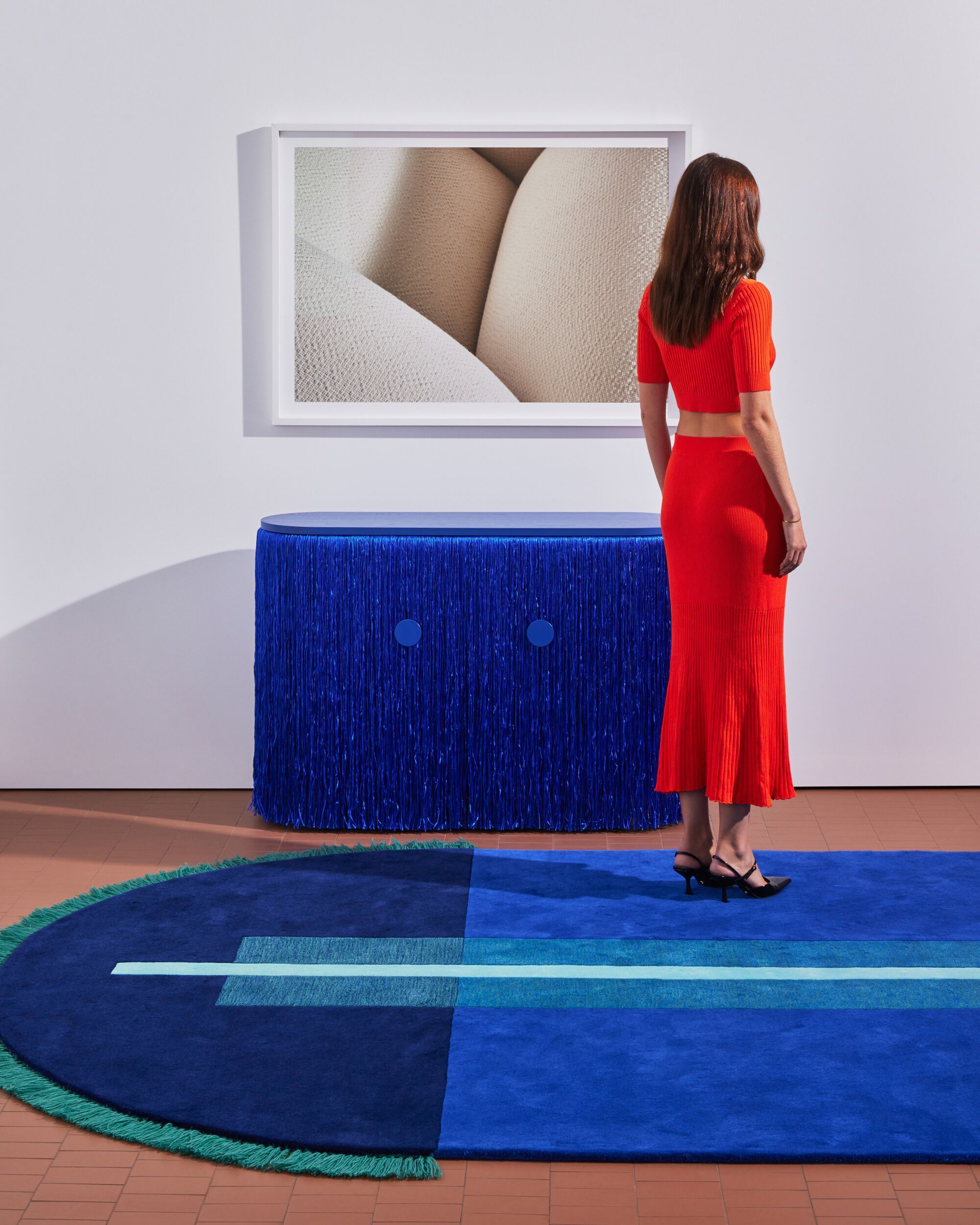 OVERLAY PILL BLUE Rug By DesignByThem