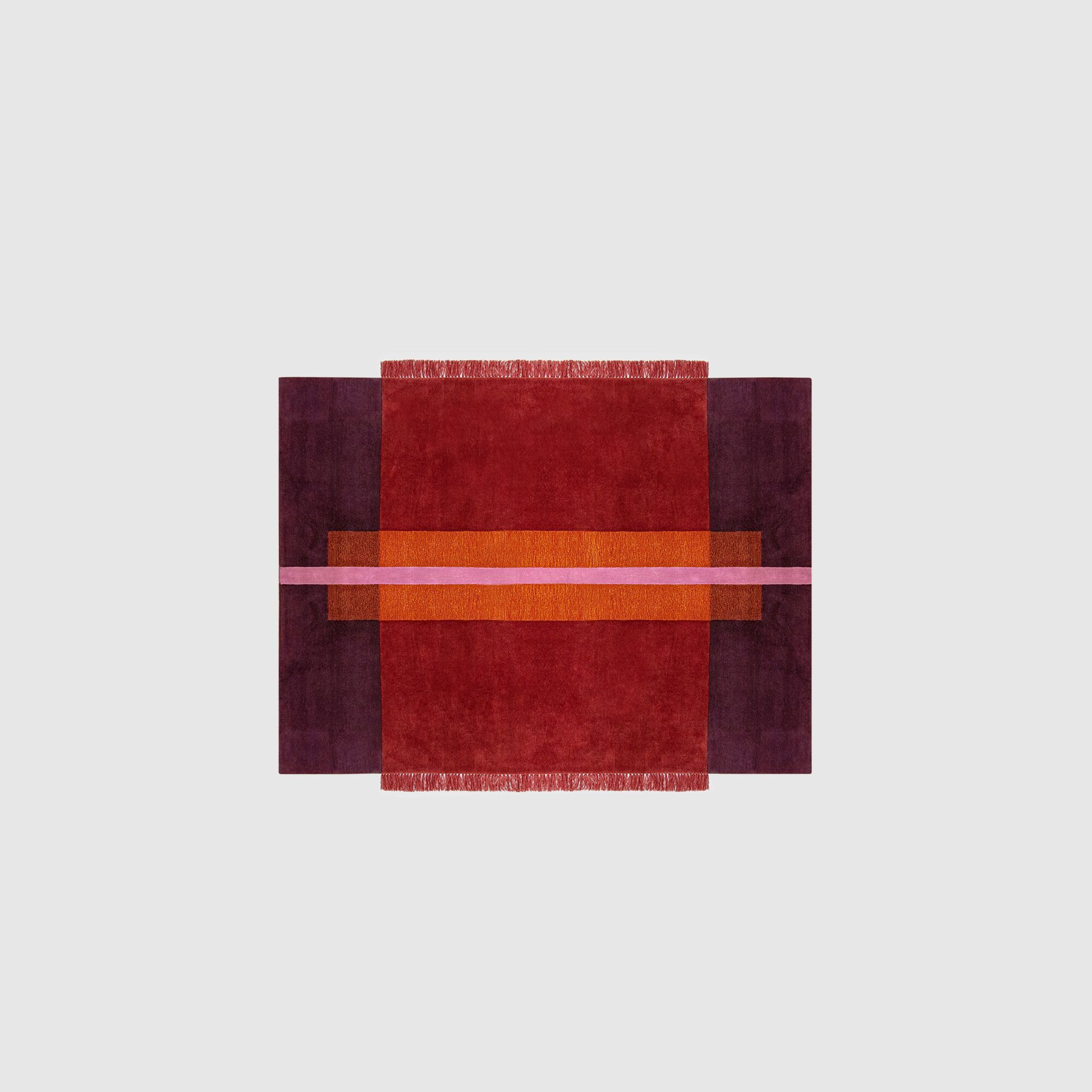 OVERLAY RECTANGLE BURGUNDY Rug By DesignByThem