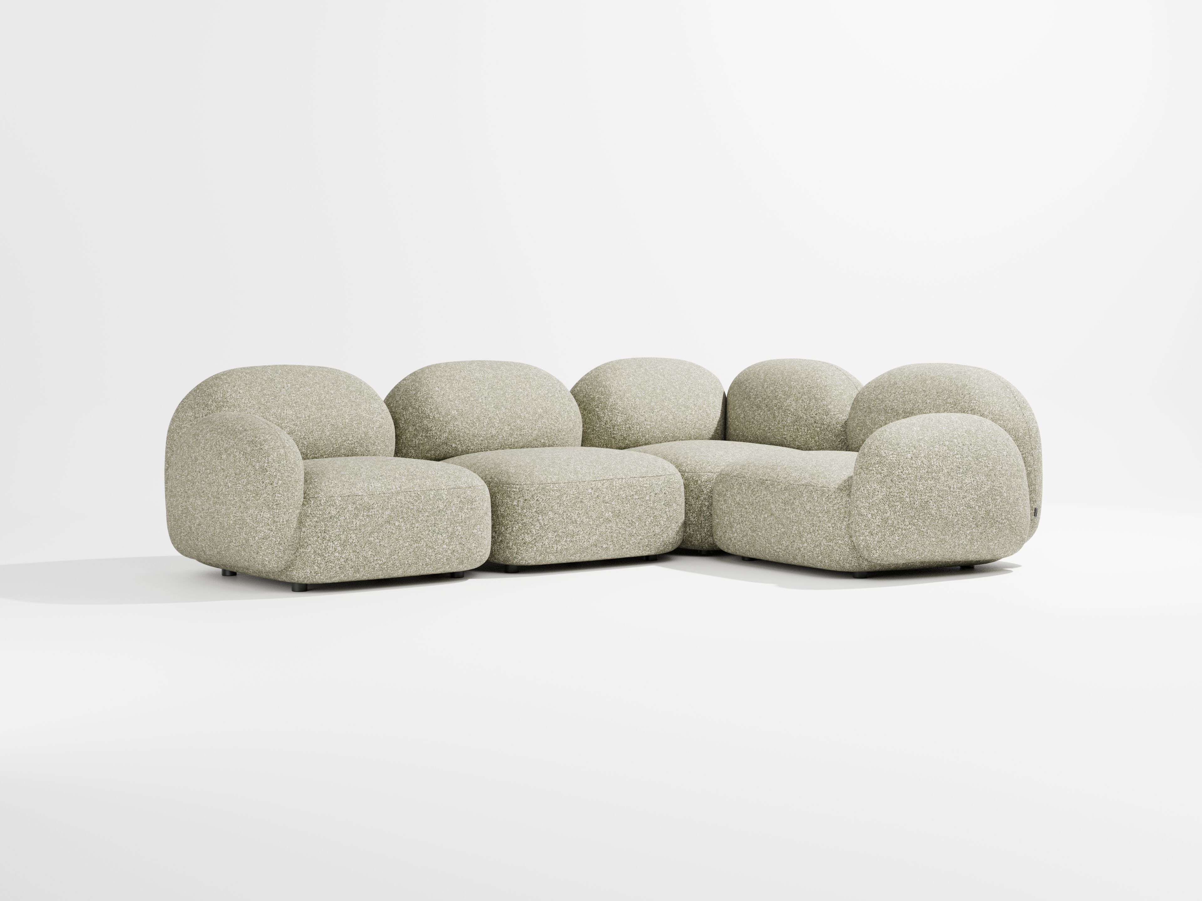 SUNDAE MODULAR - 4 SEATER CORNER RIGHT 4 seater modular corner fabric ...