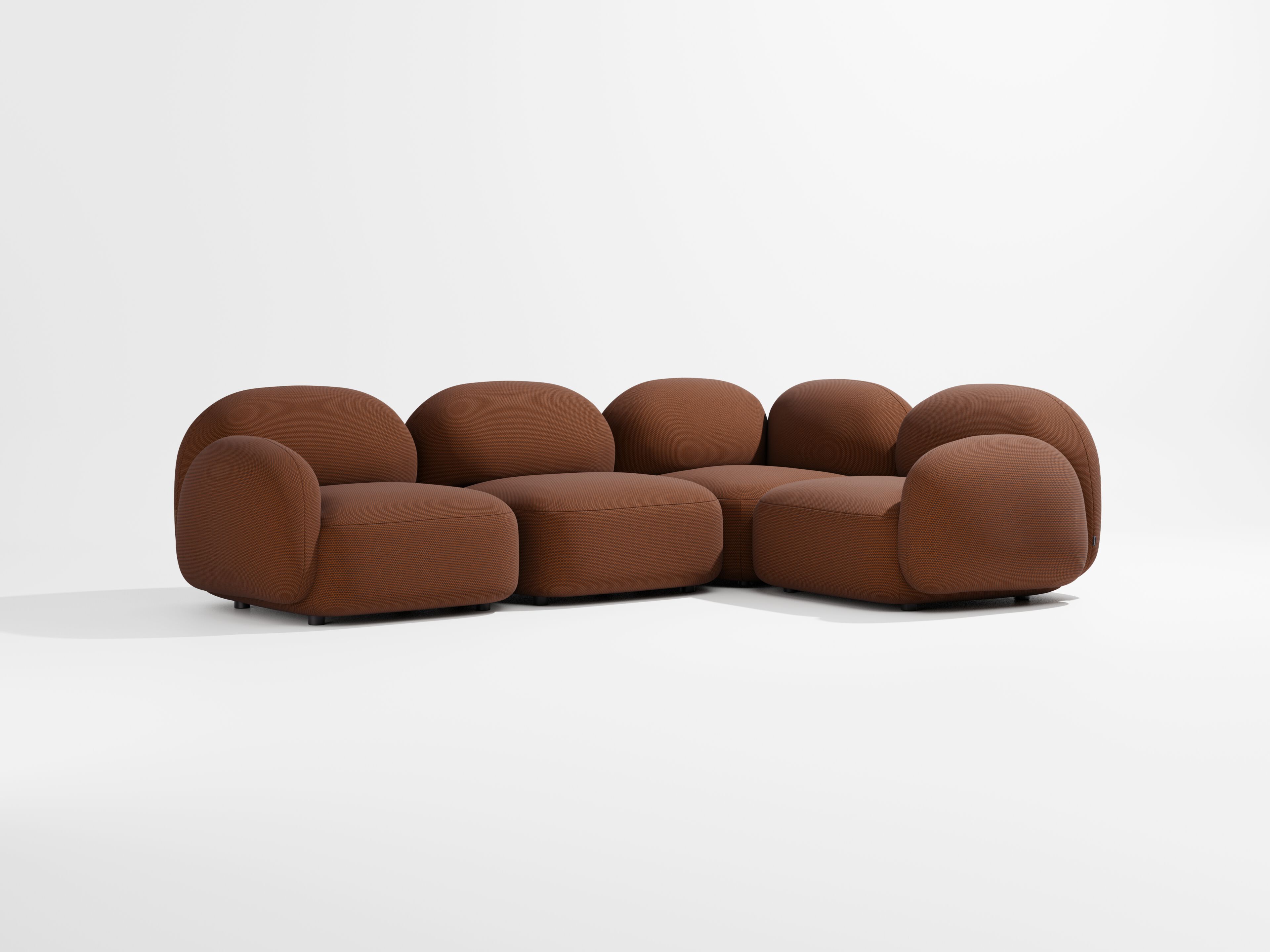 SUNDAE MODULAR - 4 SEATER CORNER RIGHT 4 seater modular corner fabric ...