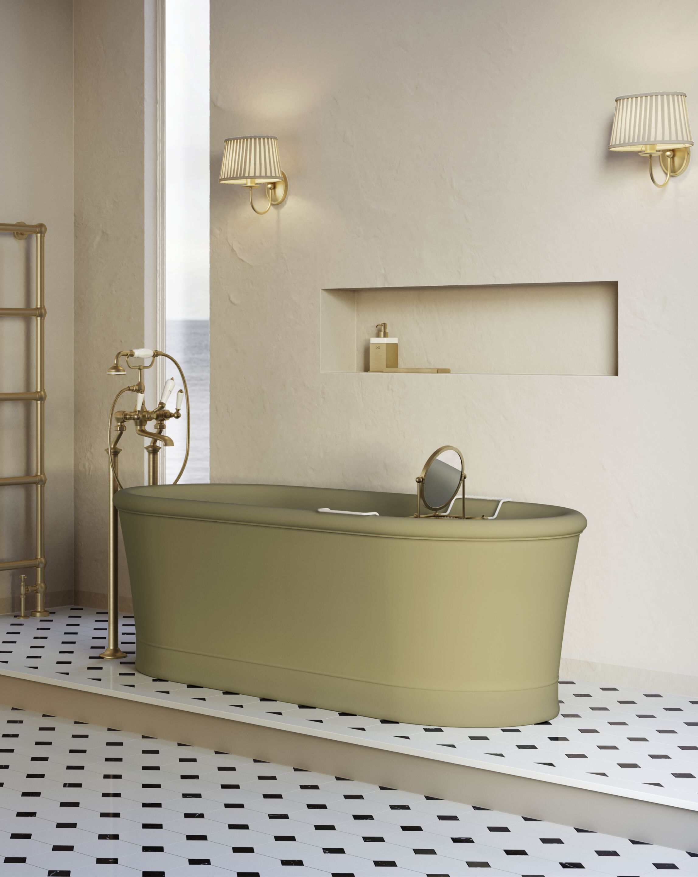 CELINE PETITE WHITE Freestanding oval White Tec Plus bathtub By Devon&Devon