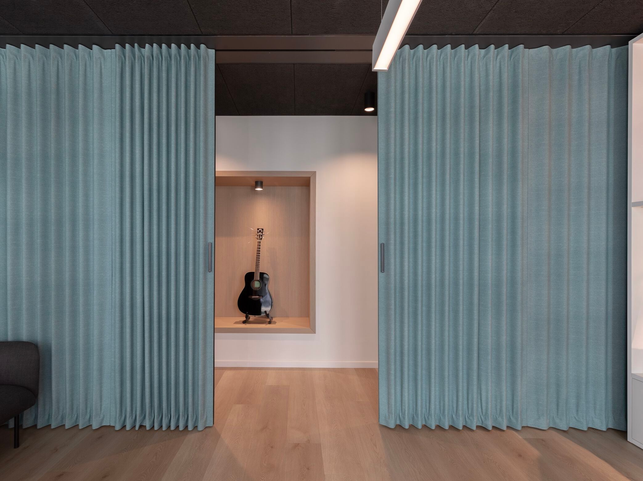 Folding door with leatherette cladding Textile door By Dooor