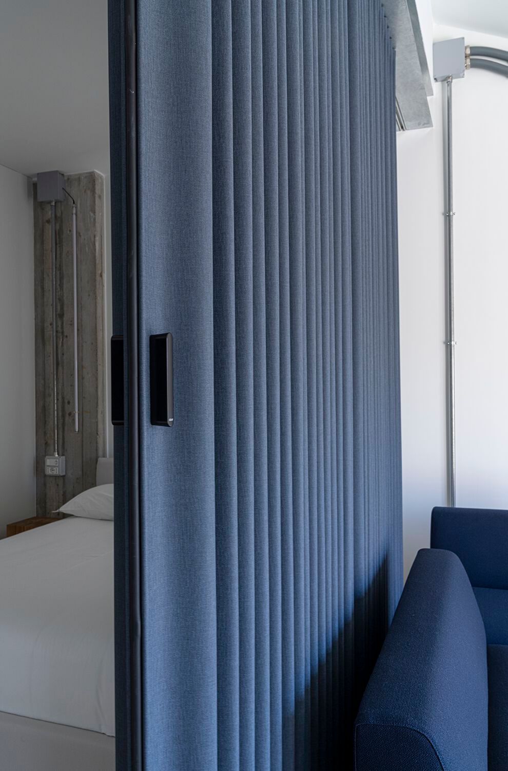 Folding door with leatherette cladding Textile door By Dooor