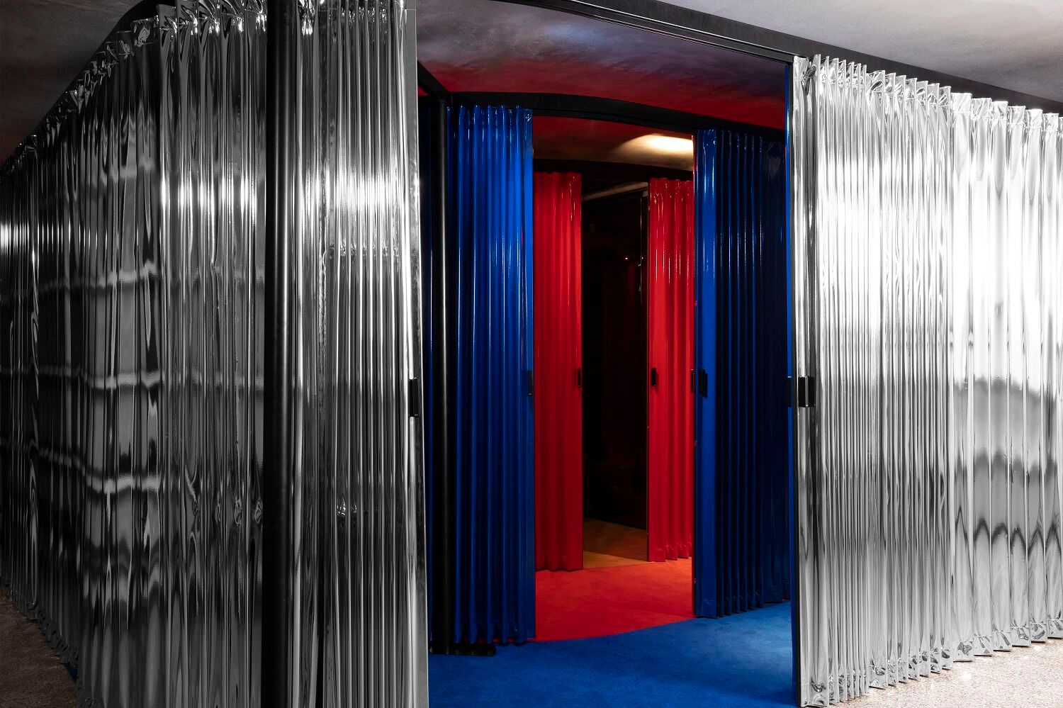 Folding door with leatherette cladding Textile door By Dooor
