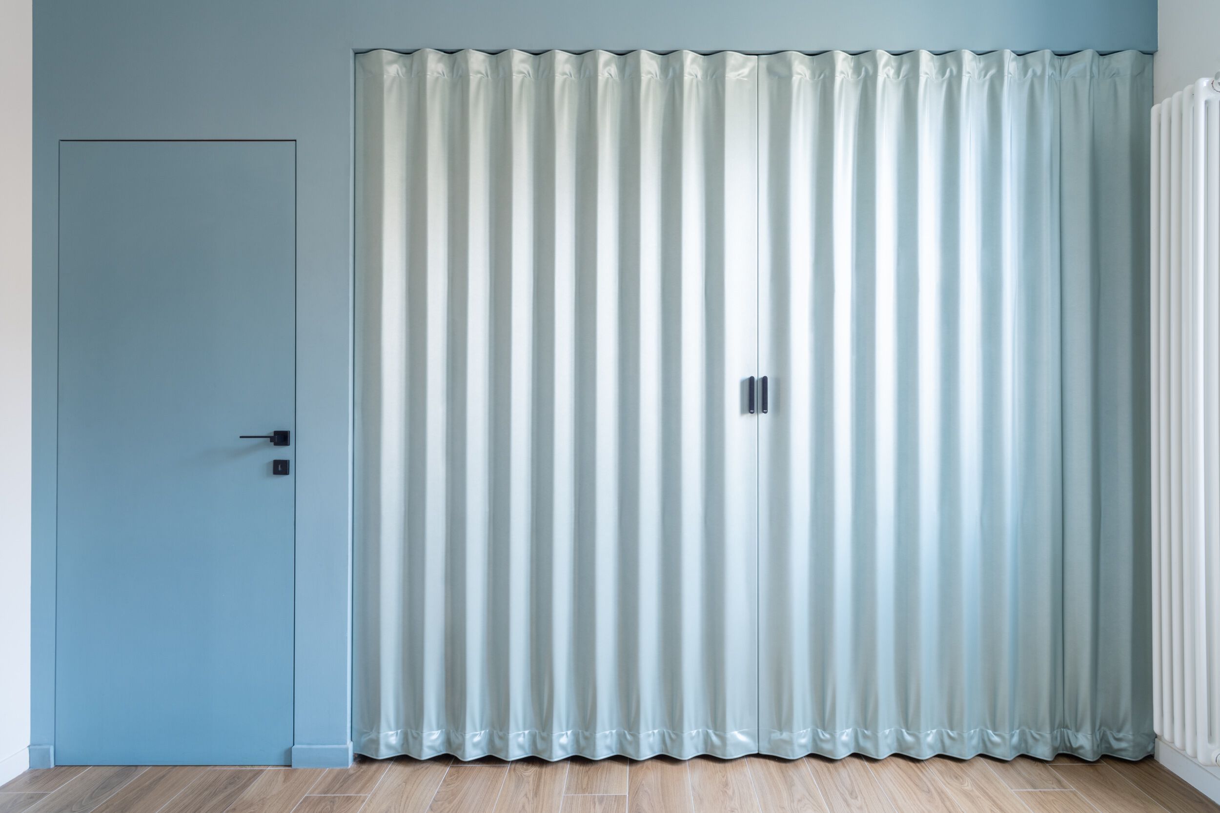 Folding door with leatherette cladding Textile door By Dooor