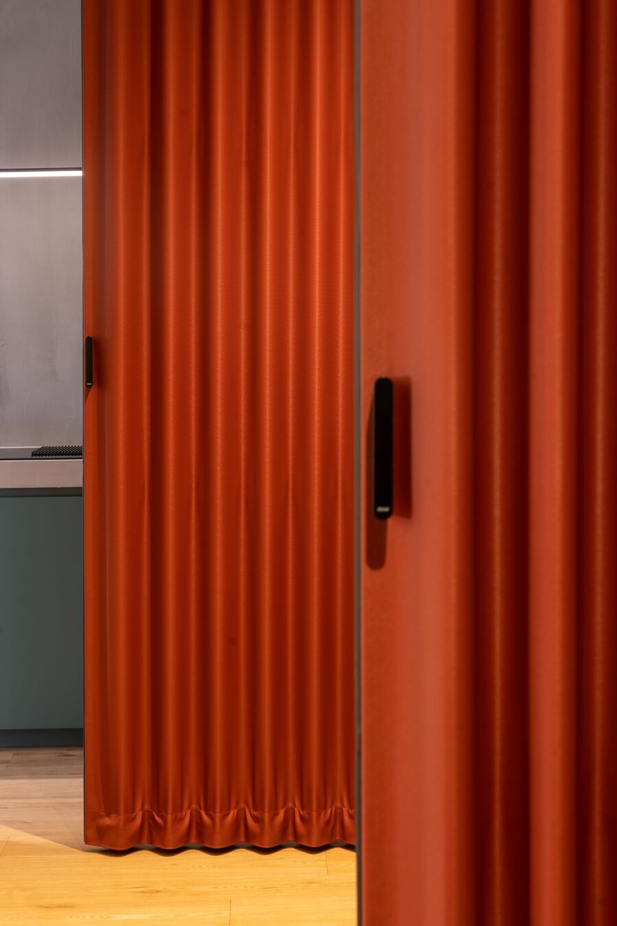 Folding door with leatherette cladding Textile door By Dooor
