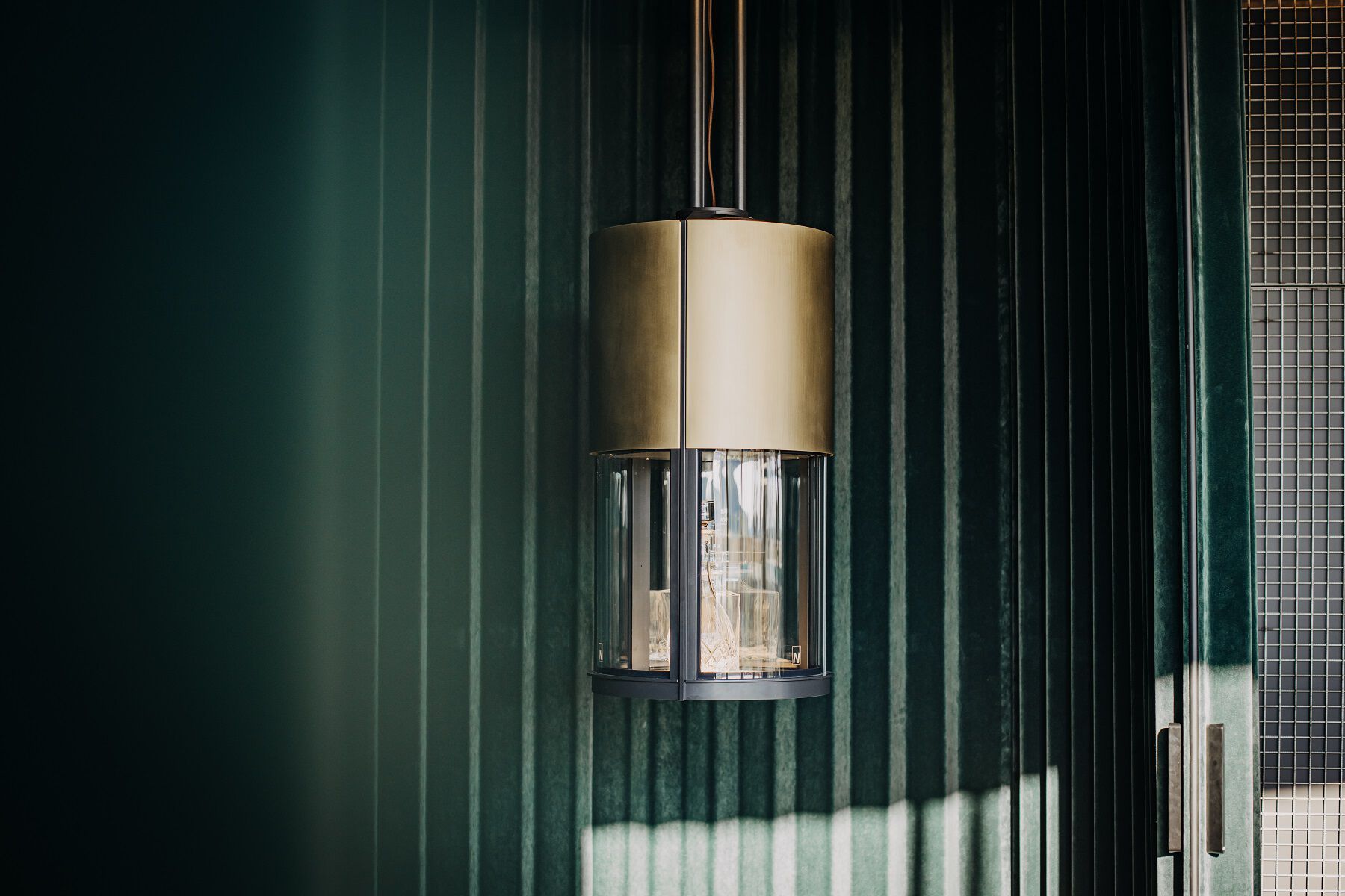 Folding door with velvet cladding Textile door By Dooor