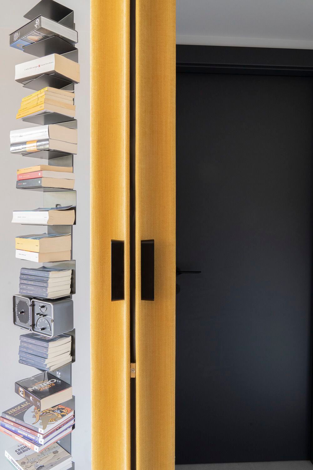 Folding door with velvet cladding Textile door By Dooor