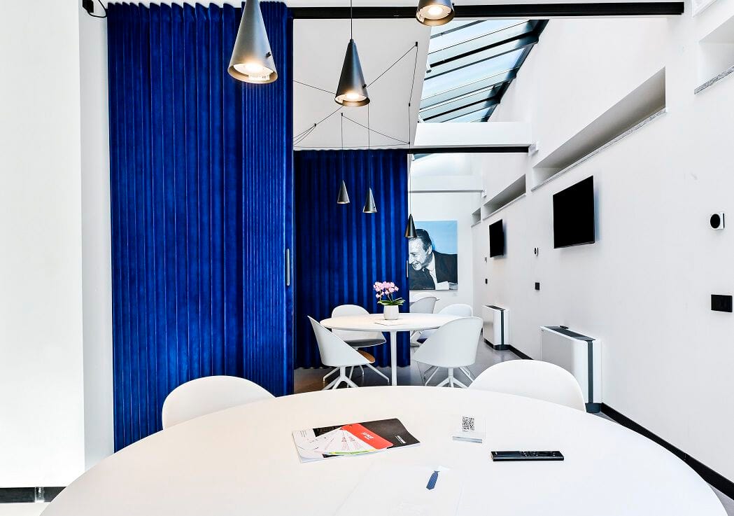 Folding door with velvet cladding Textile door By Dooor