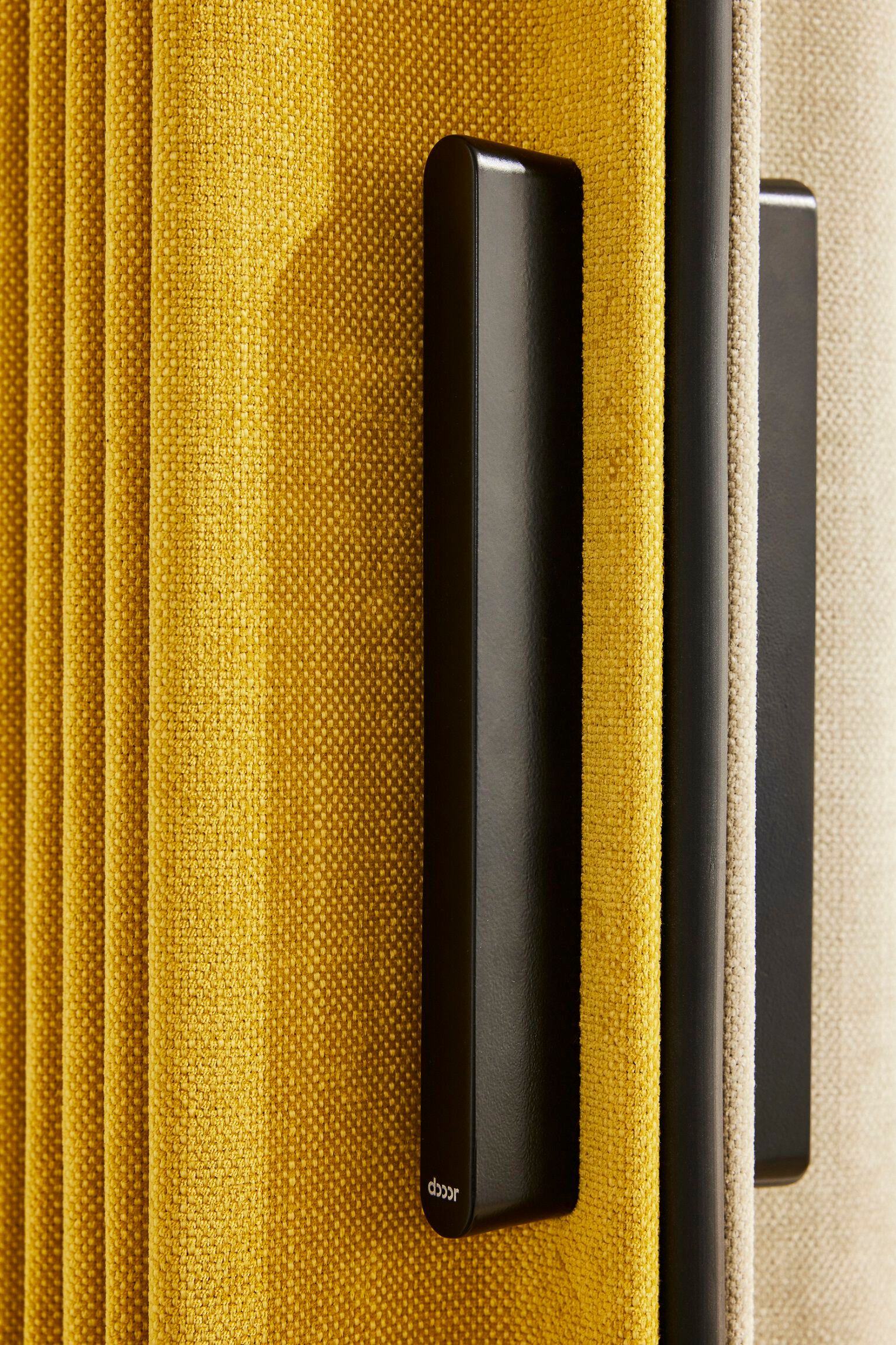 Folding door with velvet cladding Textile door By Dooor