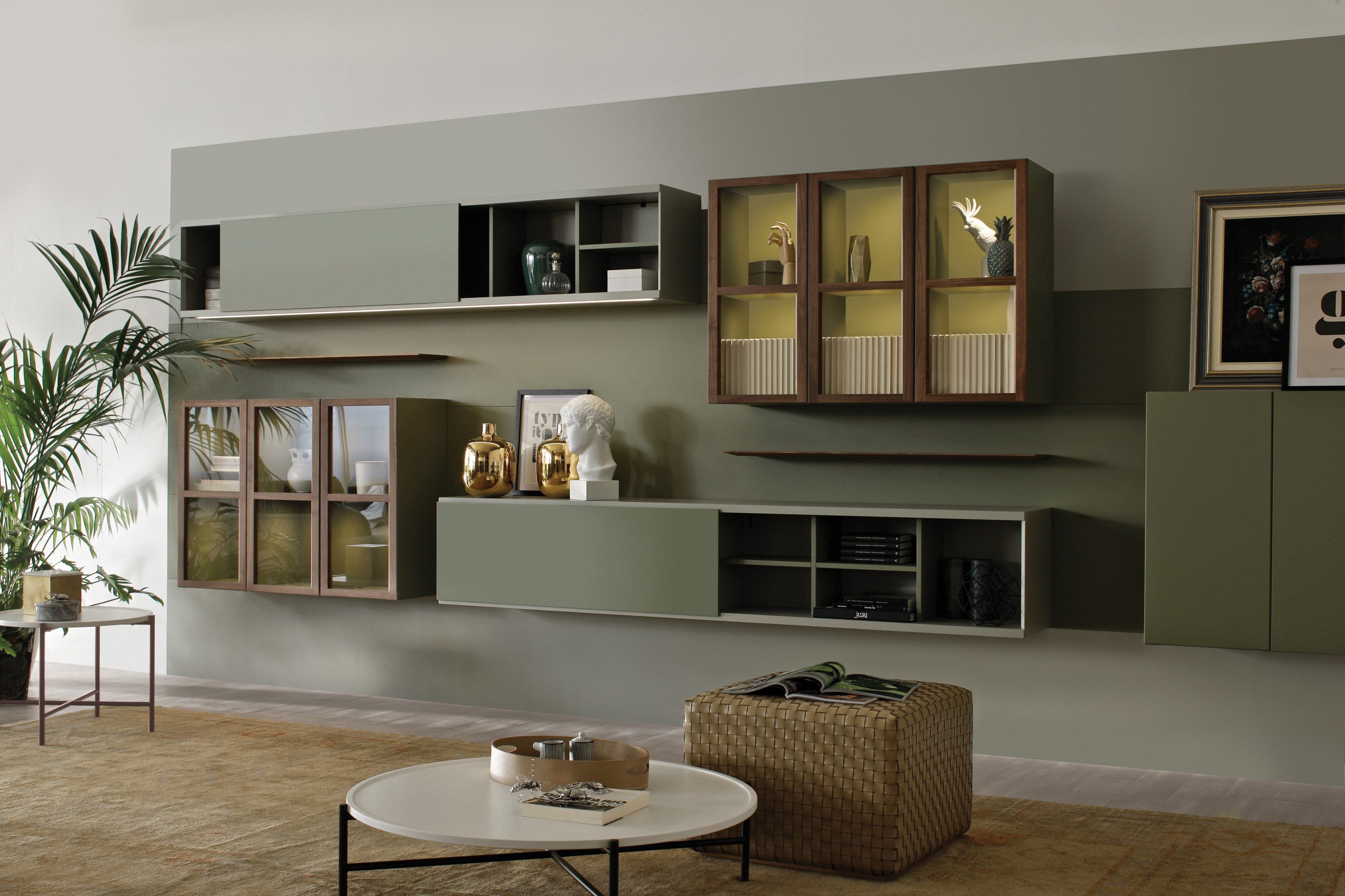 E-WALL | Storage wall Wall-mounted storage wall By ESTEL GROUP