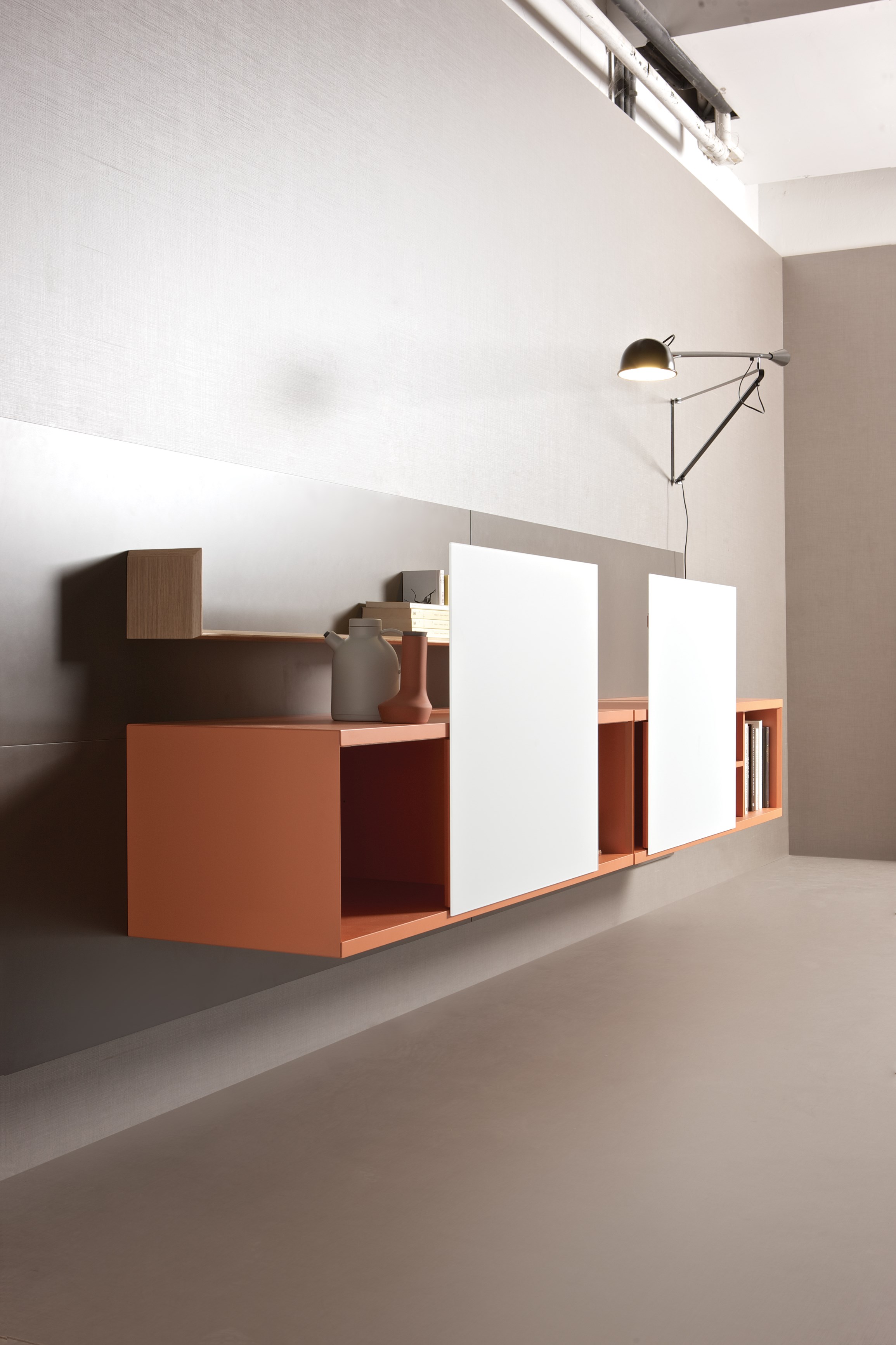E-WALL | Storage wall Wall-mounted storage wall By ESTEL GROUP