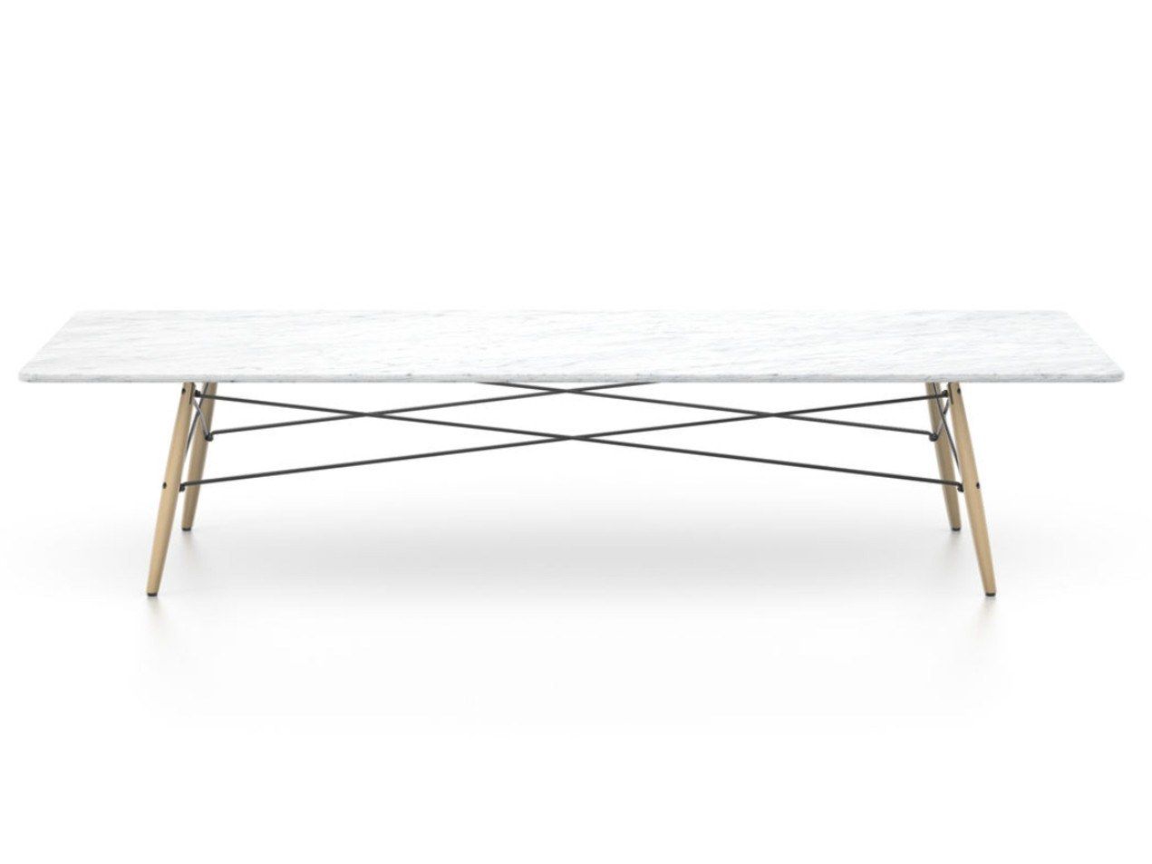 EAMES COFFEE TABLES Rectangular Carrara marble coffee table By Vitra | design Charles & Ray Eames