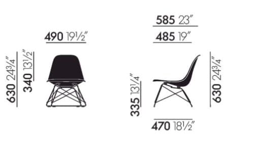 EAMES FIBERGLASS SIDE CHAIR LSR easy chair By Vitra design Charles ...
