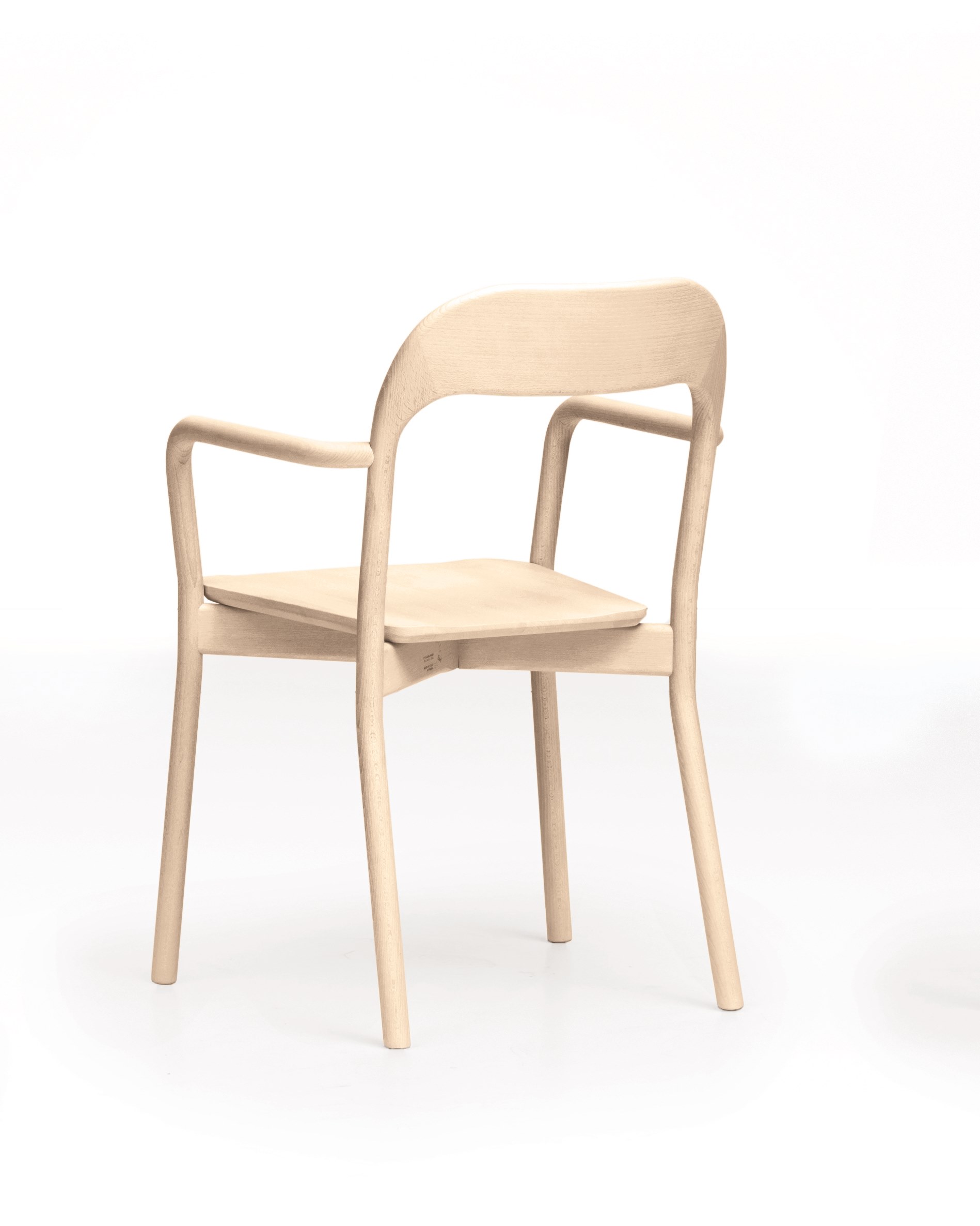 EARL - CONTRACT Stackable beech chair with armrests By PIAVAL | design ...