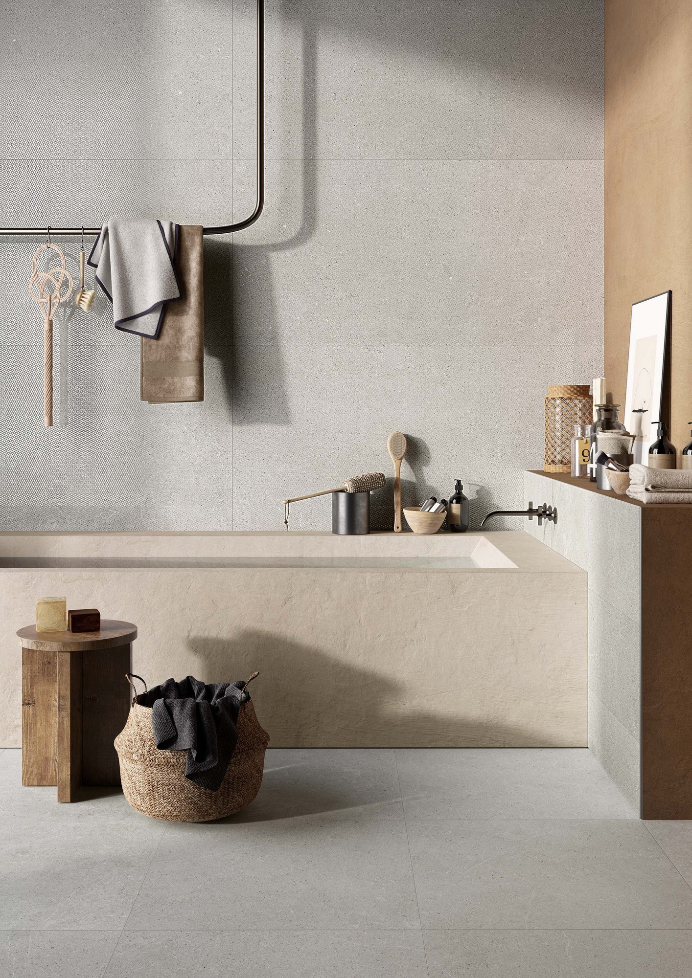 EASE 22 Porcelain stoneware wall/floor tiles with stone effect By RICCHETTI