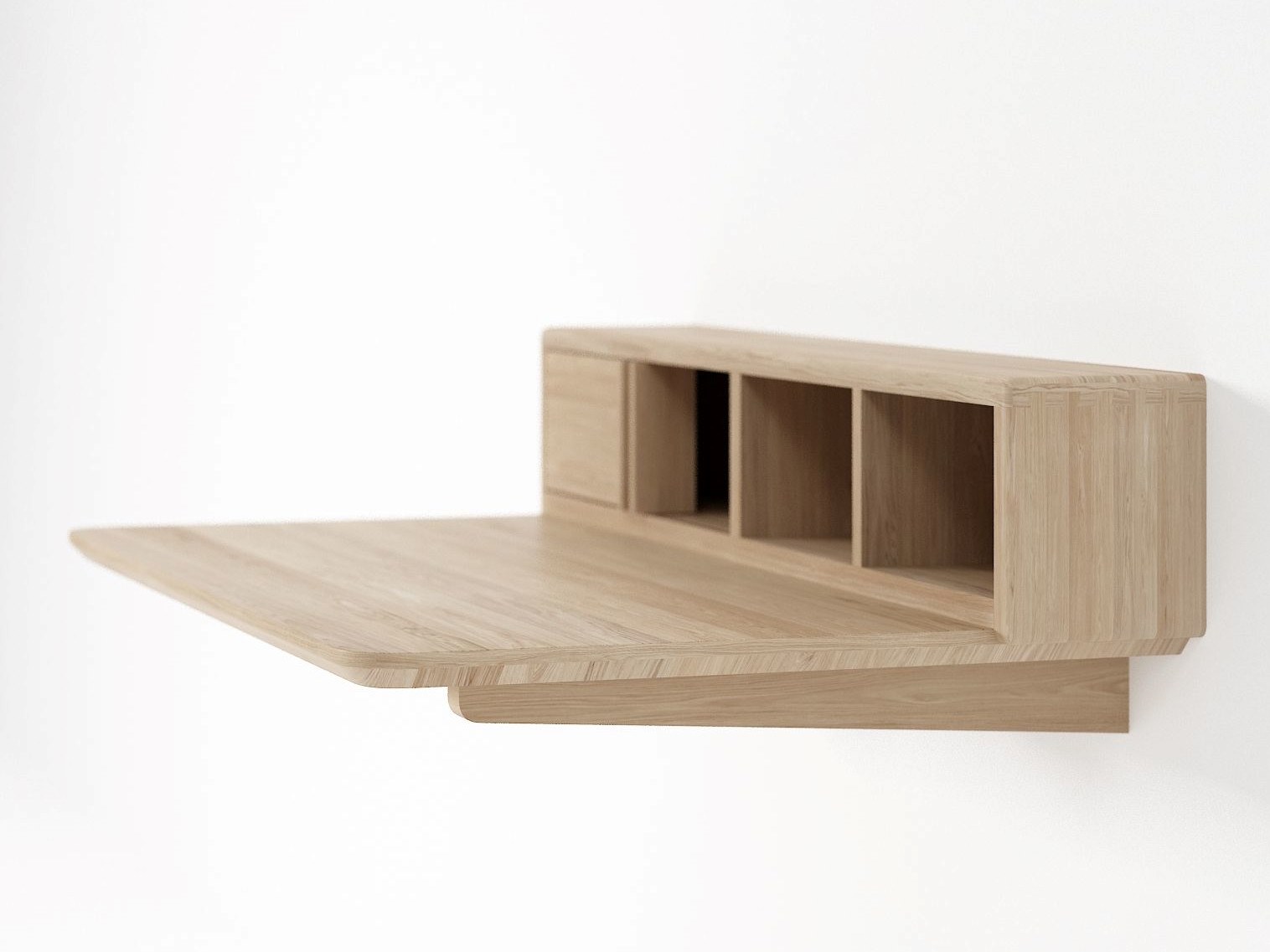 EAST Wall mounted solid wood secretary desk By KARPENTER | design ...