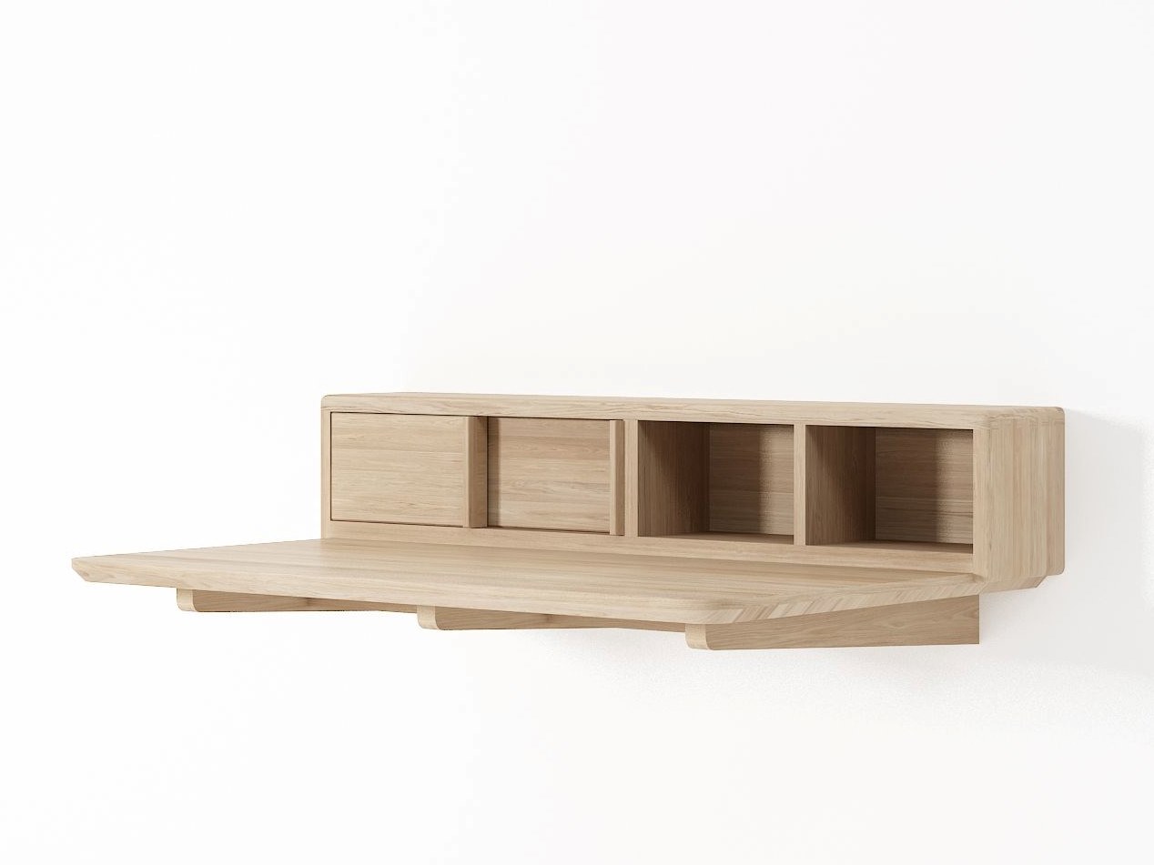 EAST Wall mounted solid wood secretary desk By KARPENTER | design ...