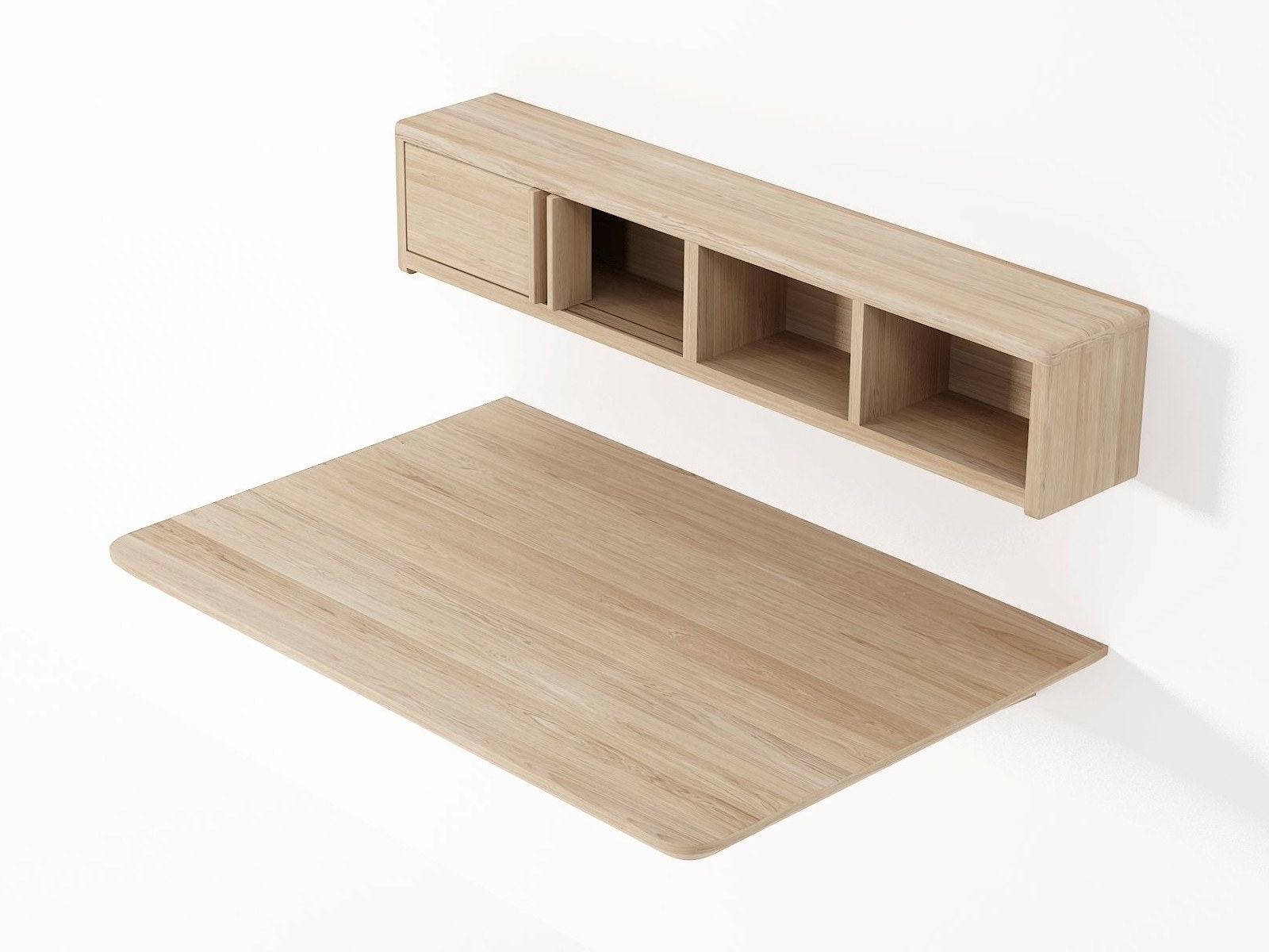 EAST Wall mounted solid wood secretary desk By KARPENTER | design ...