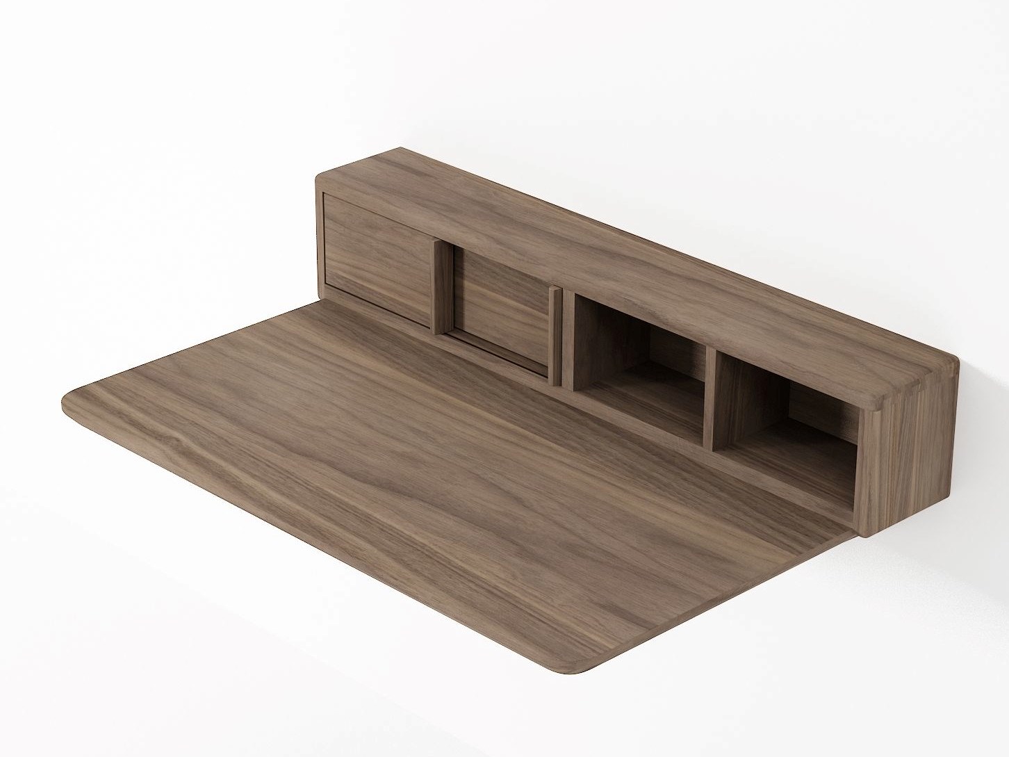 EAST Wall mounted solid wood secretary desk By KARPENTER | design ...