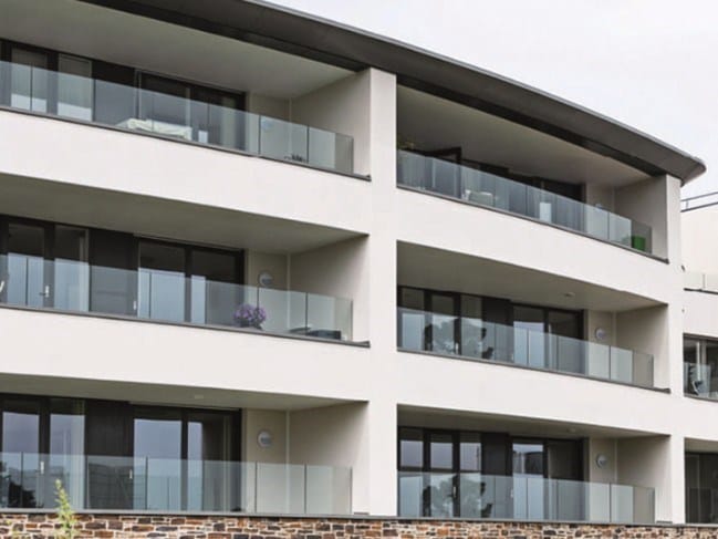 Glass and aluminium Window railing EASY GLASS® PRIME By Q-RAILING ITALIA