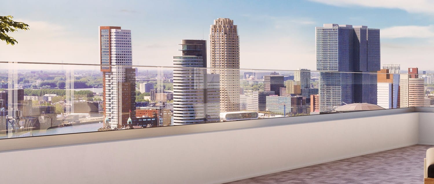 Glass Window railing EASY GLASS® UP By Q-RAILING ITALIA