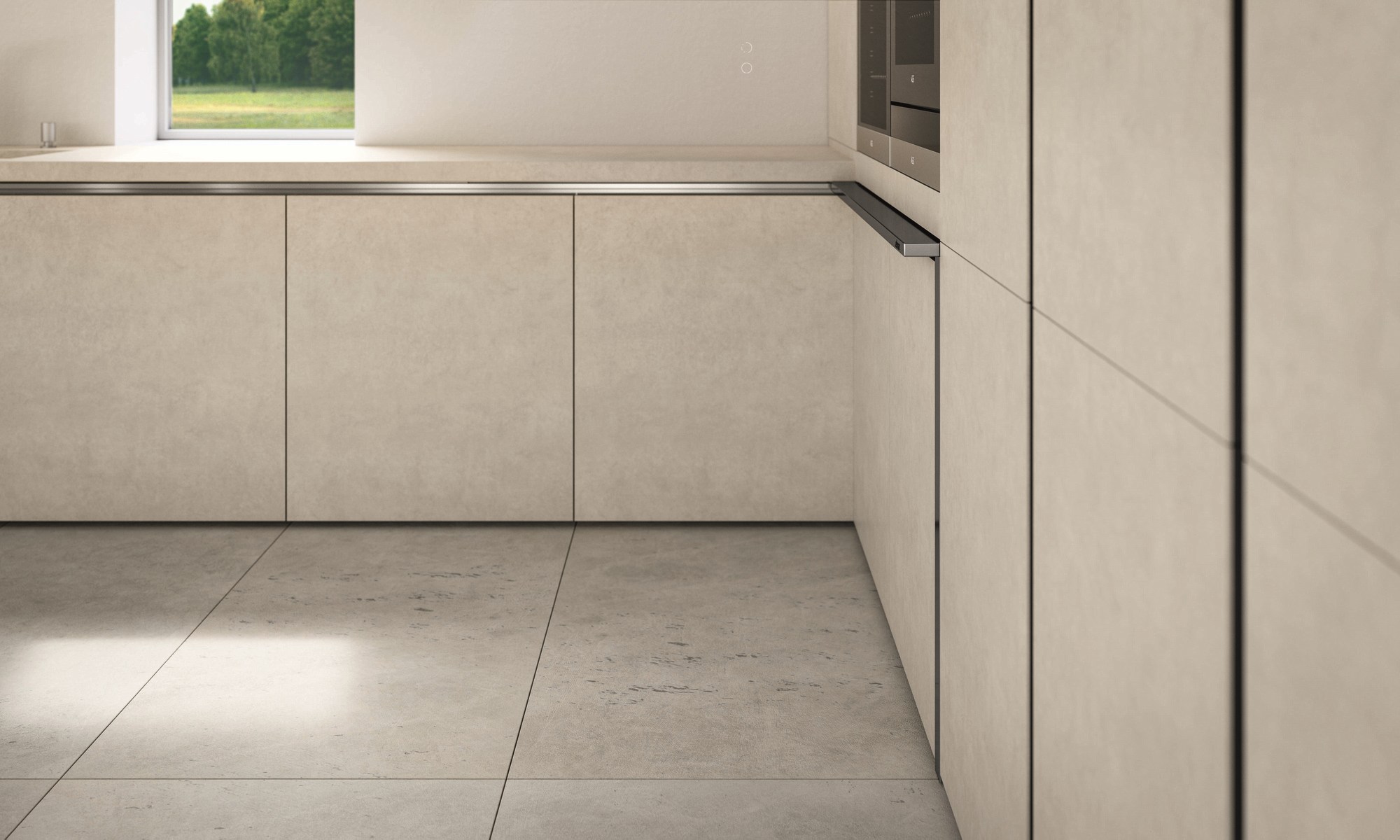 Linear kitchen with integrated handles EASY THE MINIMIMAL Easy ...