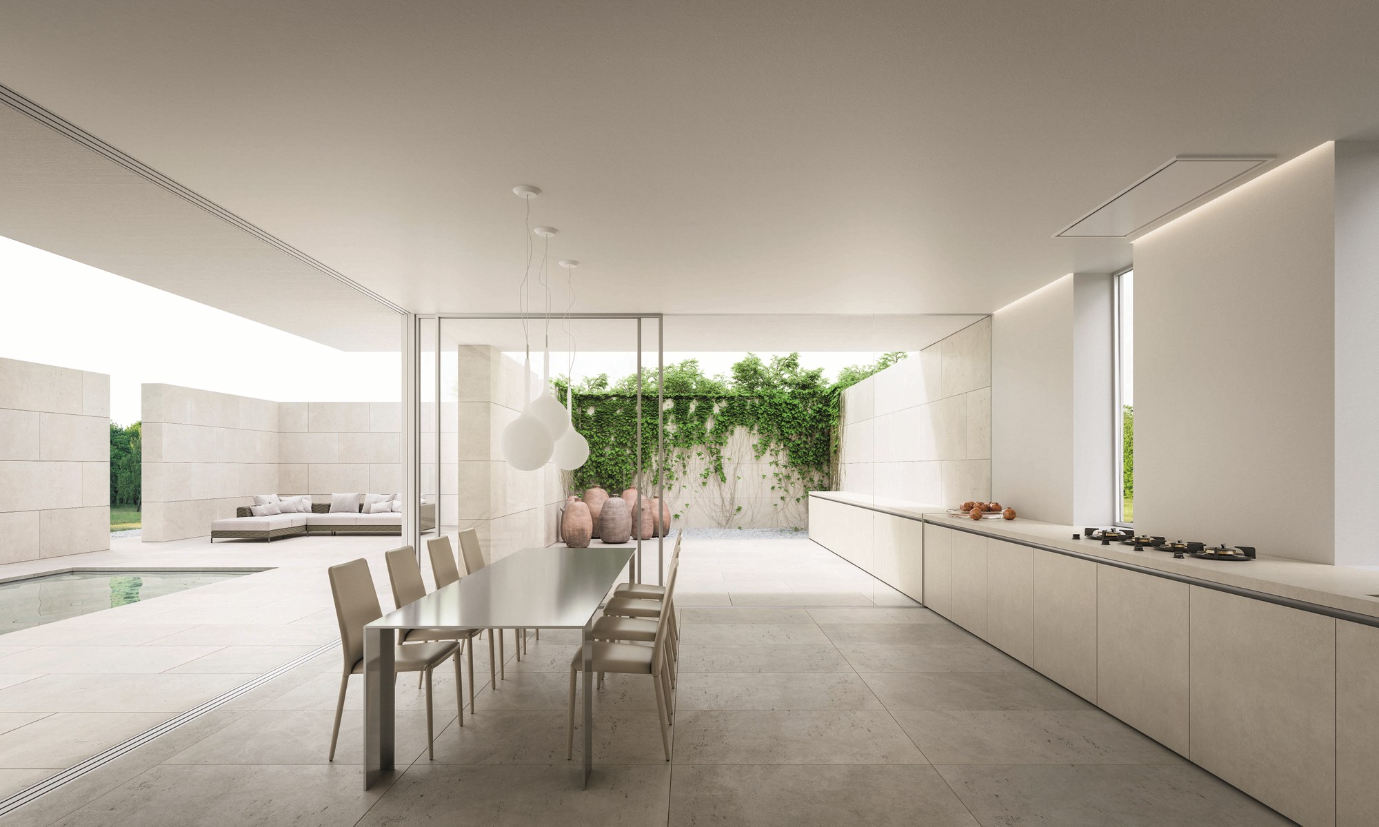 Linear kitchen with integrated handles EASY THE MINIMIMAL Easy ...