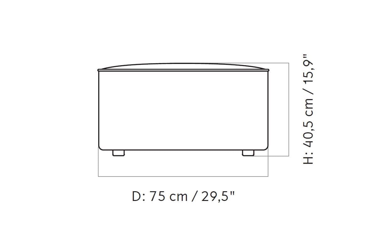 EAVE MODULAR 86 Sectional fabric pouf By MENU | design Norm Architects