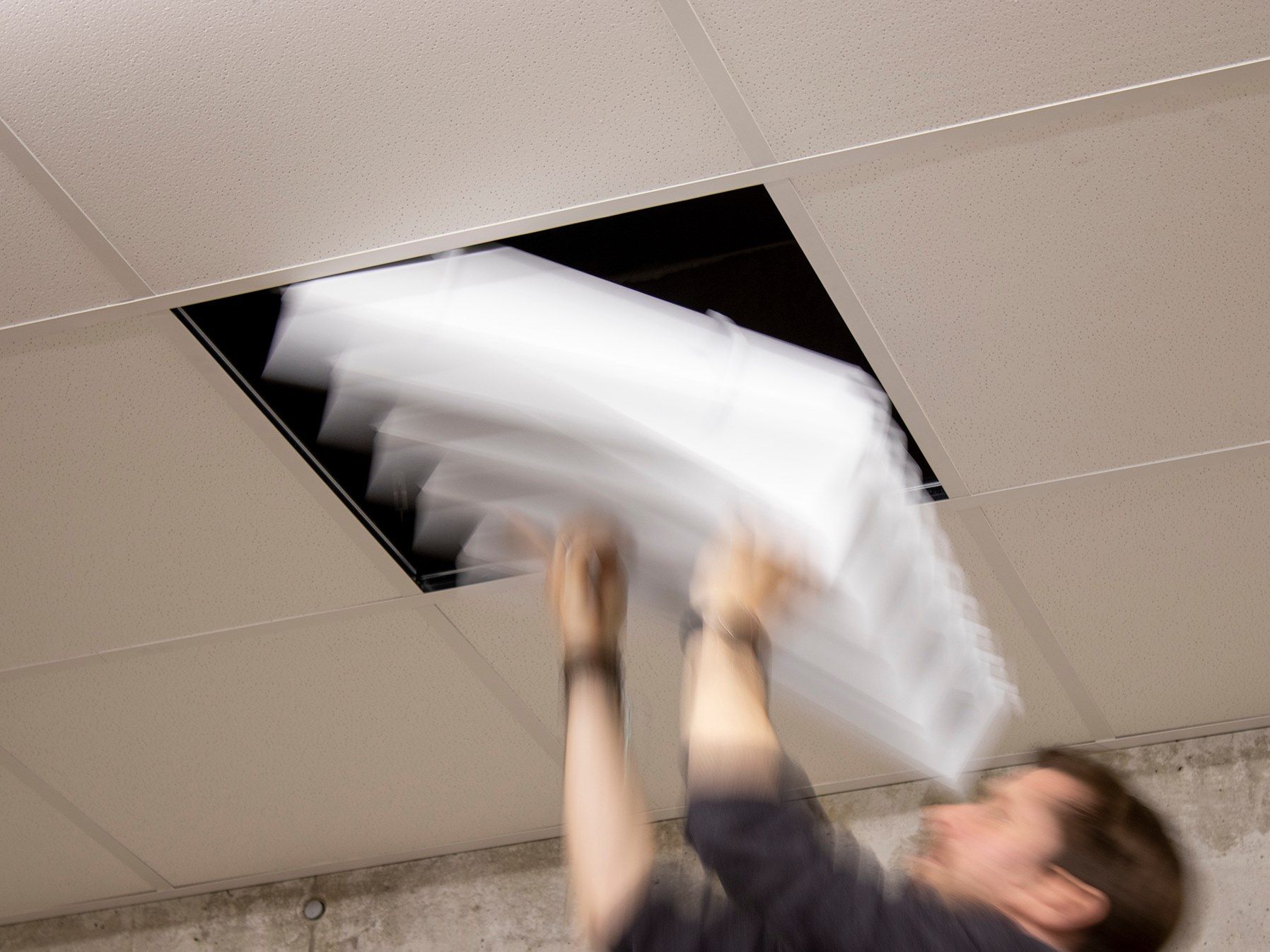 ECHOGRID® Acoustic PET ceiling panels By ECHOJAZZ